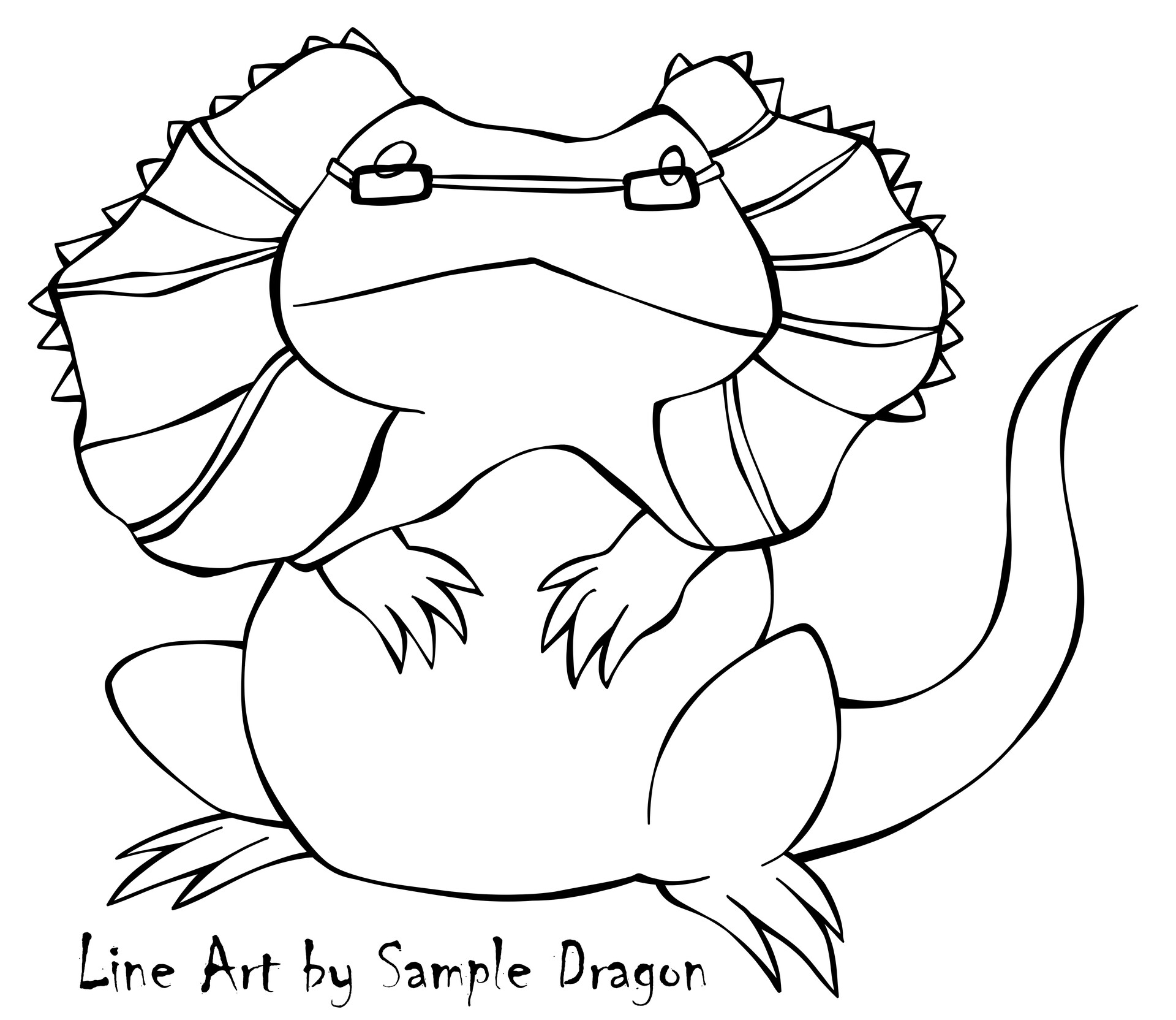frilled lizard coloring pages