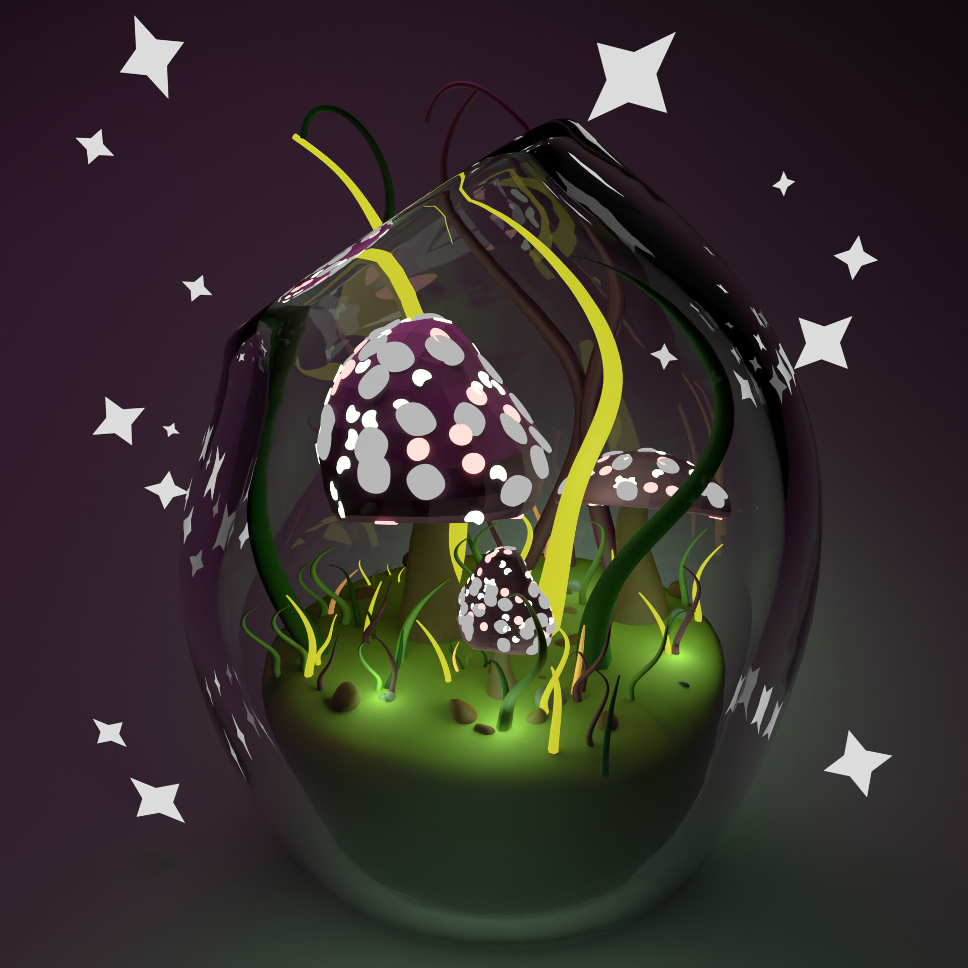 ArtStation - Purple toadstool