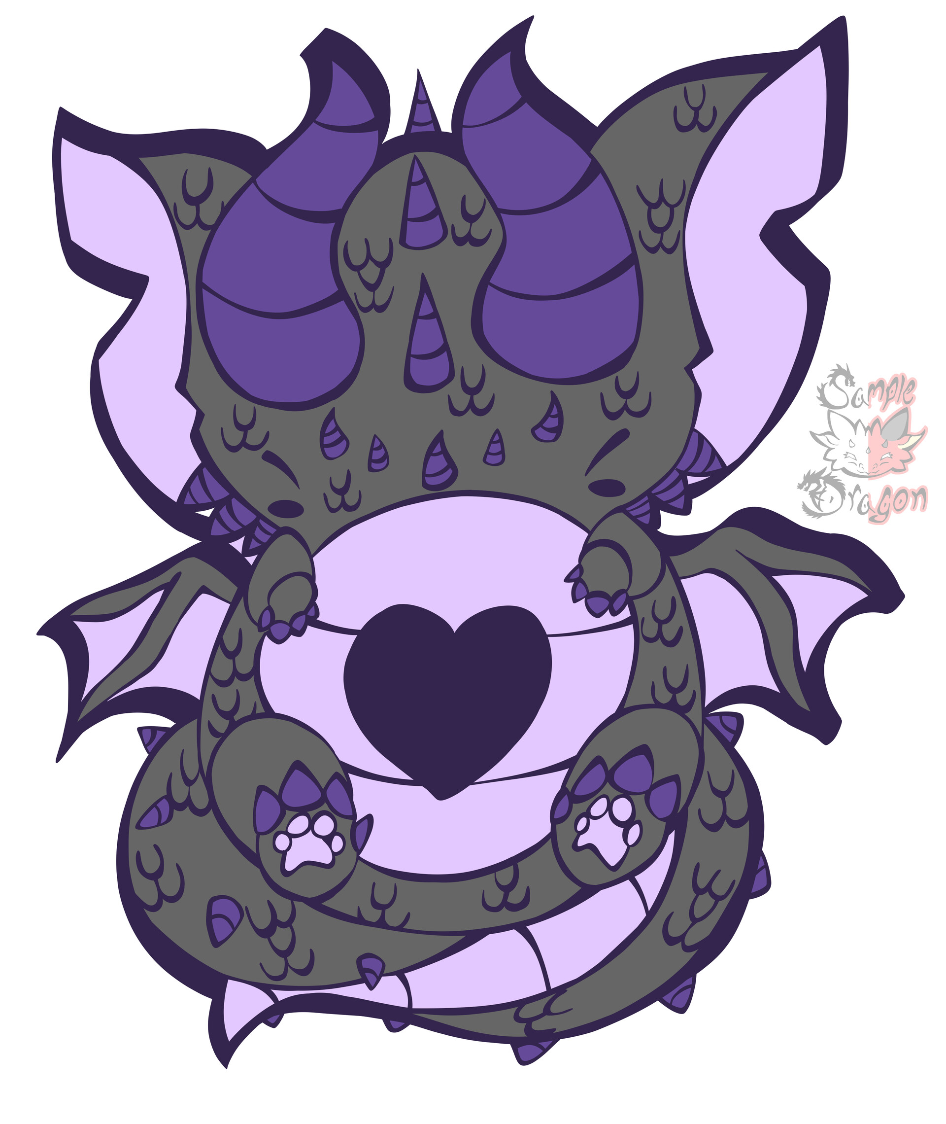 ArtStation - Mystic Heart Dragon Coloring Page Free2Use