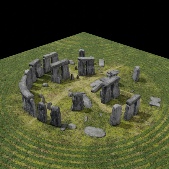 ArtStation - Stonehenge (3D modeling / UV mapping / and texturing done ...