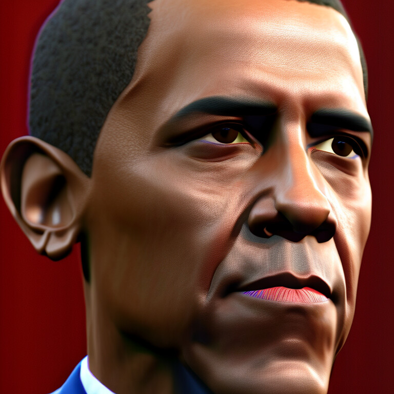 ArtStation - Barack Obama (Ray traced 3D rendering)