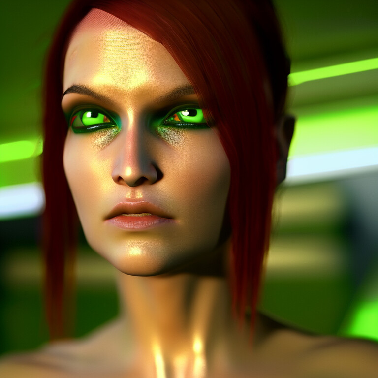 ArtStation - Alien girl (Ray traced 3D rendering, ray traced 3D modeling)