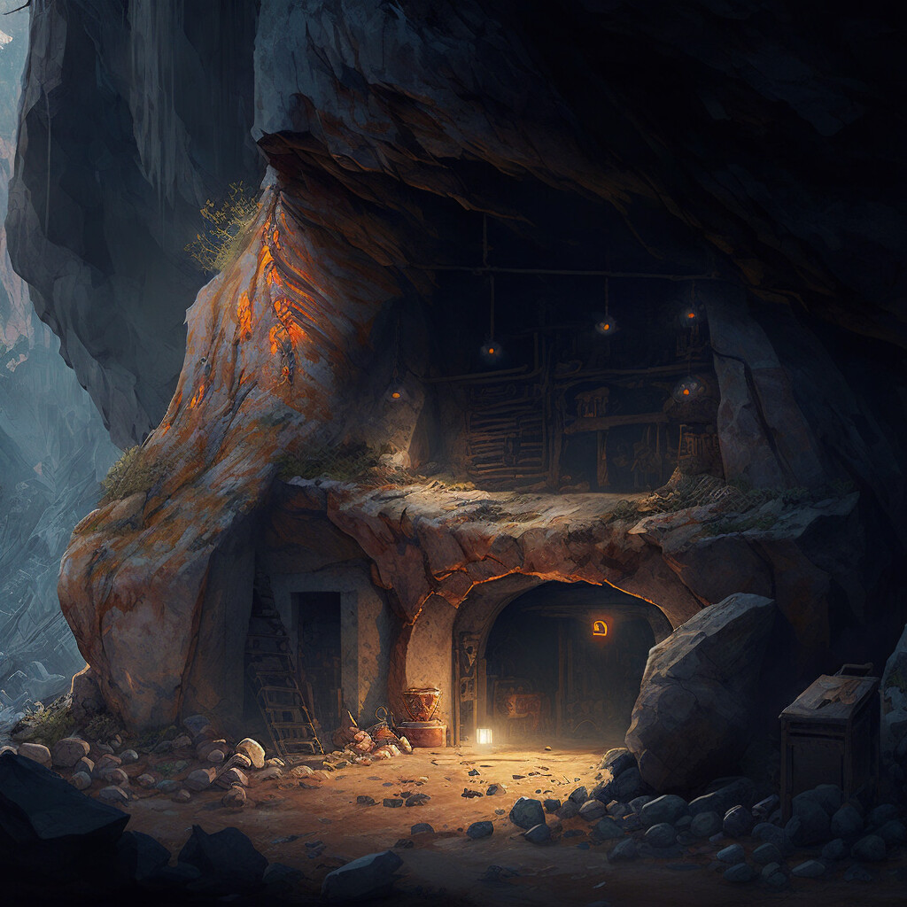 ArtStation - Cave Minning Village
