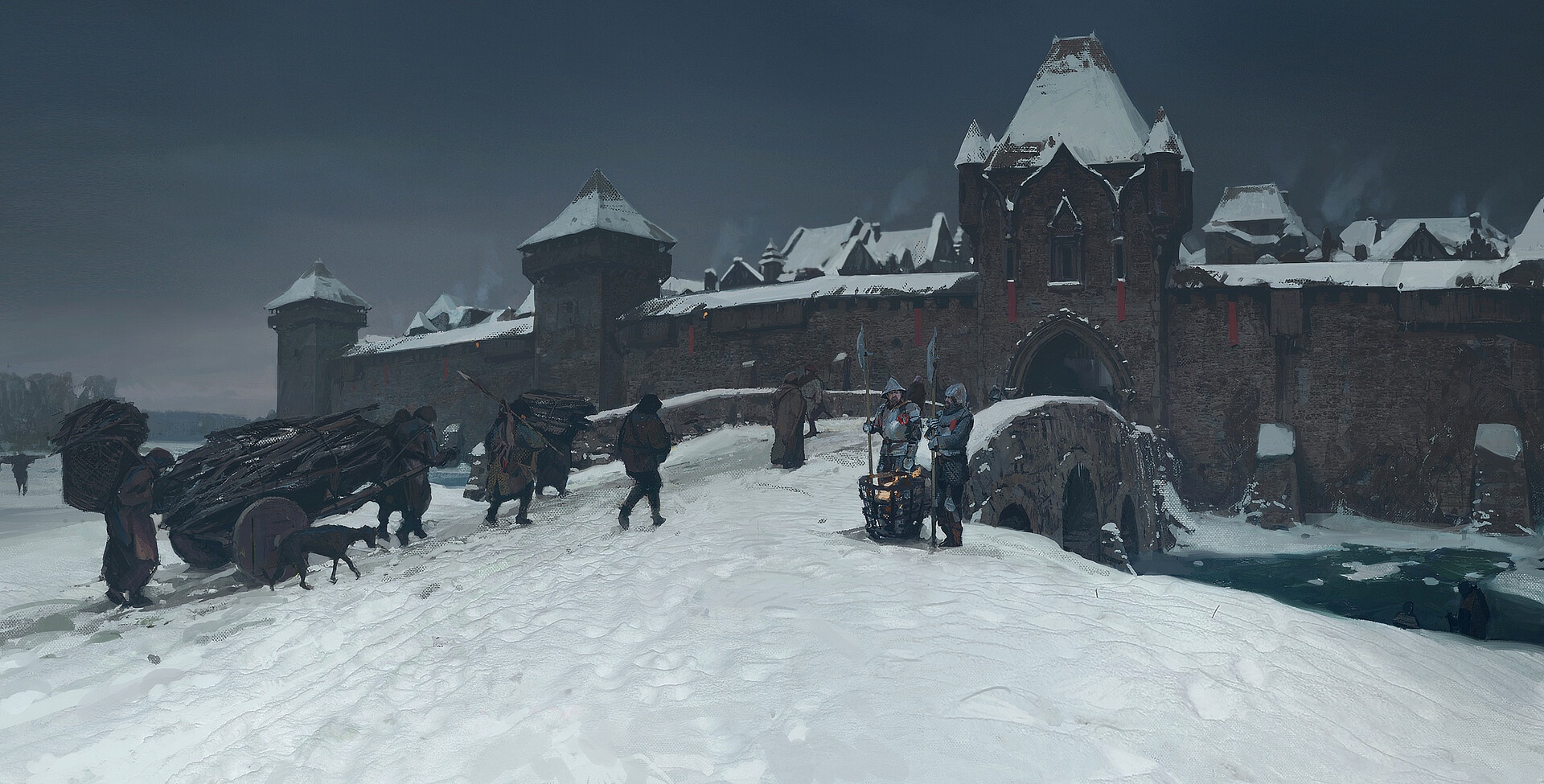 ArtStation - A Medieval Town (Midwinter)