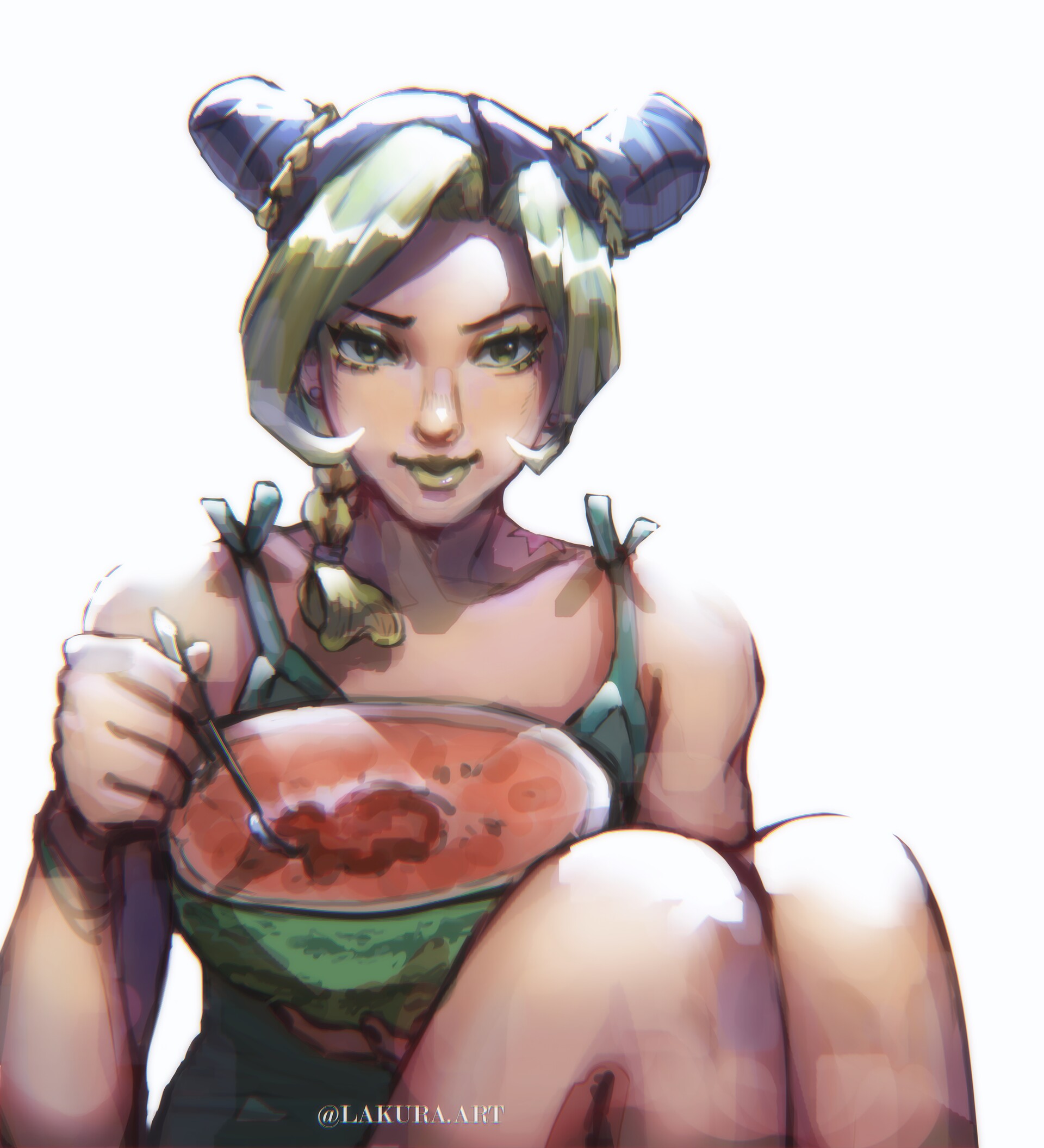 ArtStation - Jolyne eats watermelon