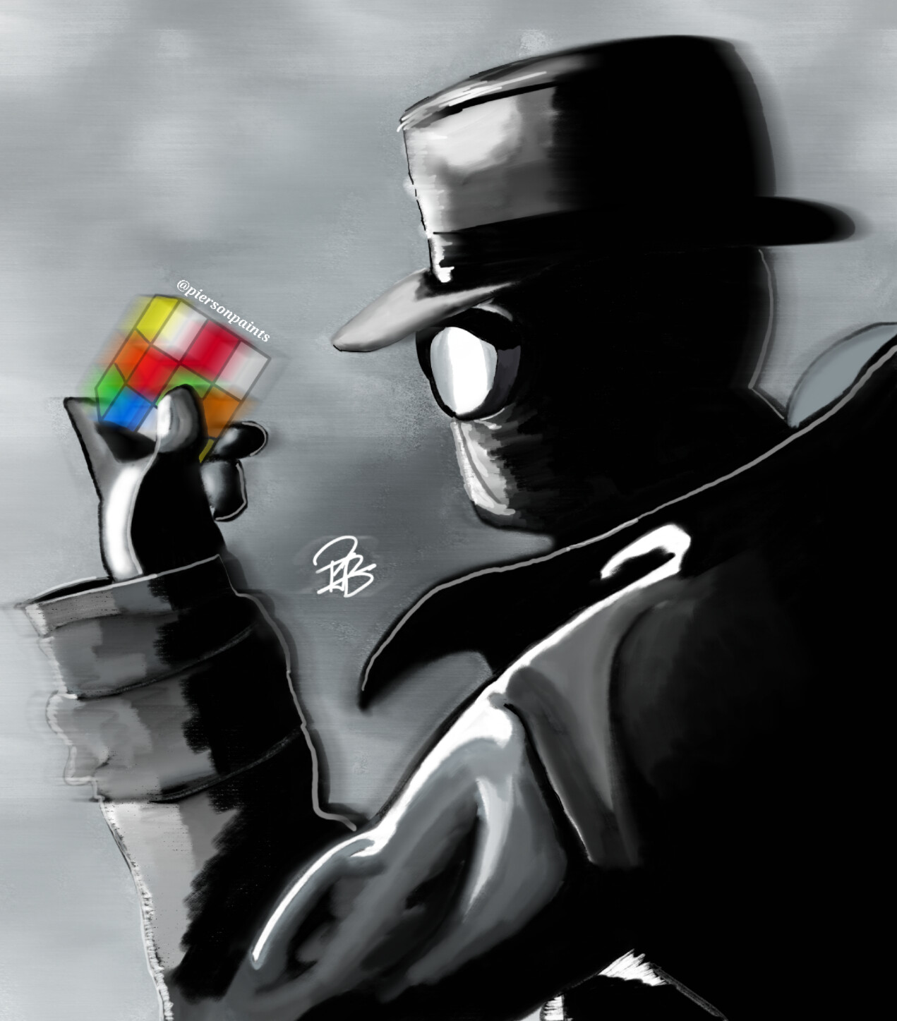 Noir Spiderman Drawing