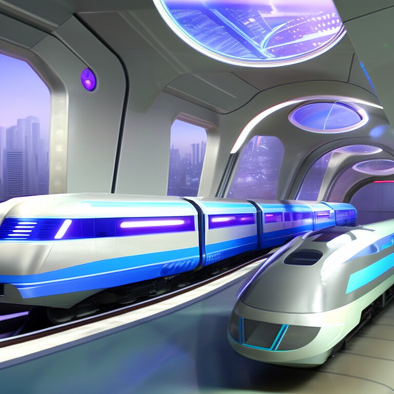 ArtStation - Futuristic train (style of future, style of futurism)