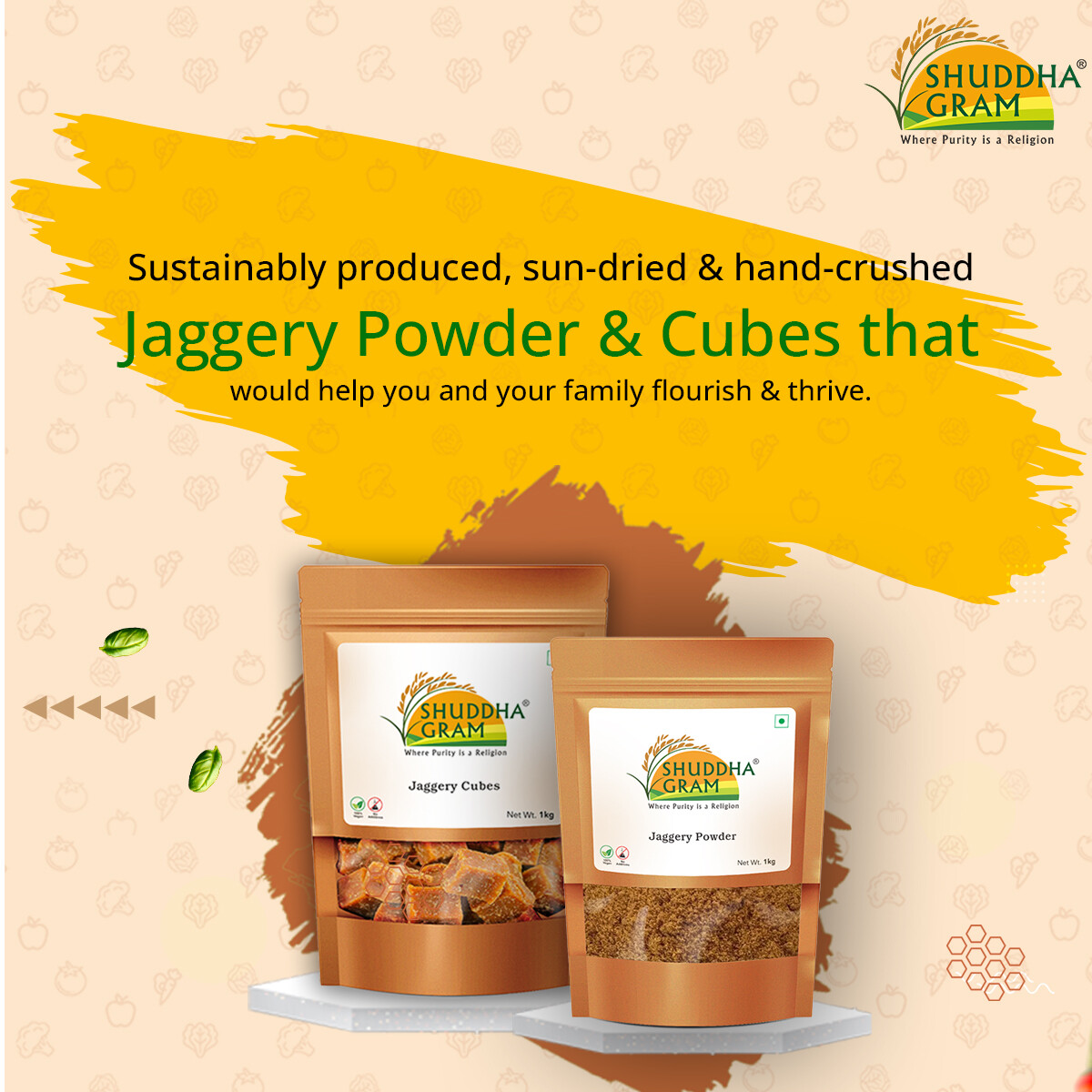 ArtStation - Shuddha gram jaggery post