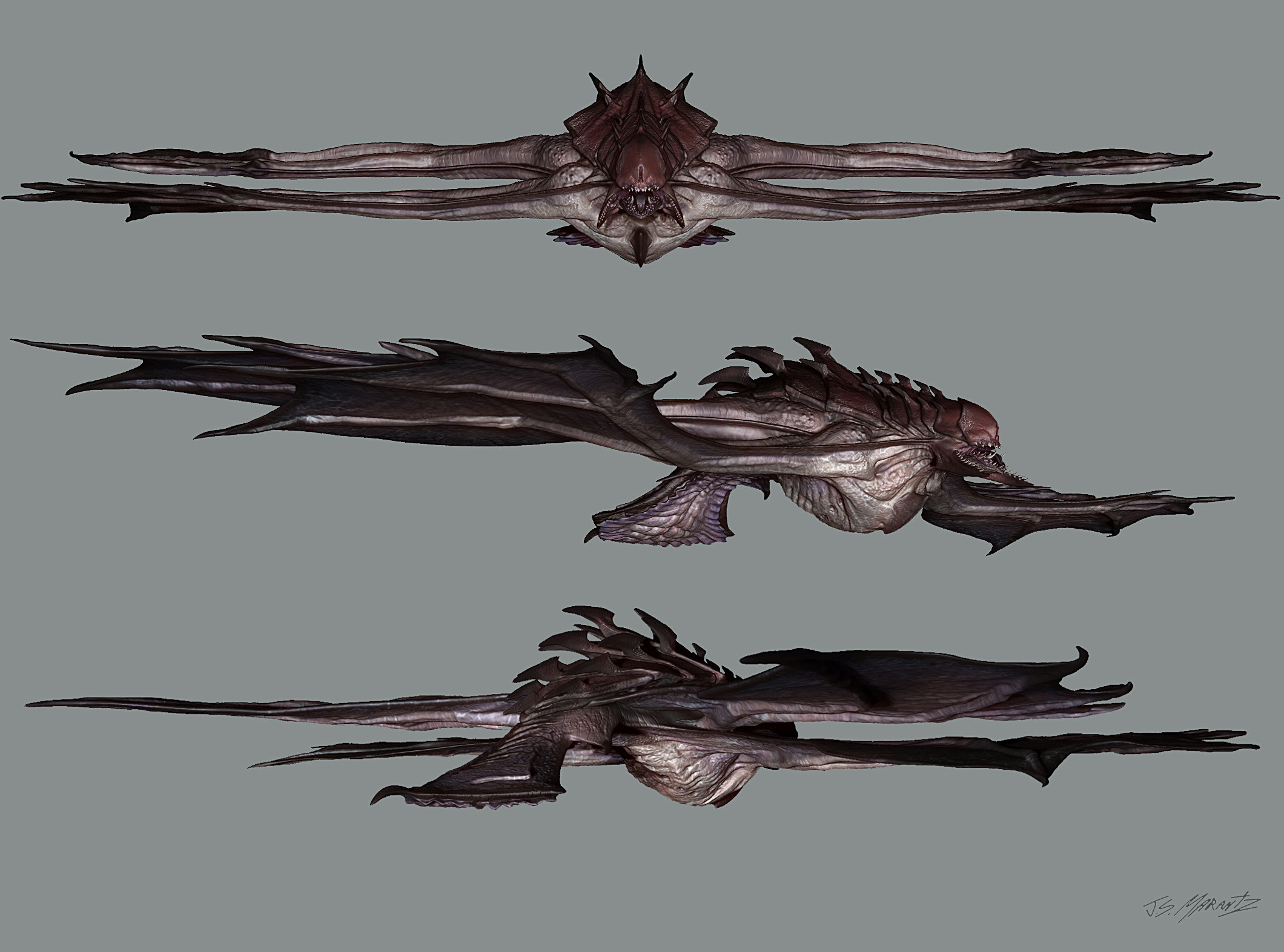 Jerad S. Marantz - Swarm Dragon Creature Designs for Gears of War