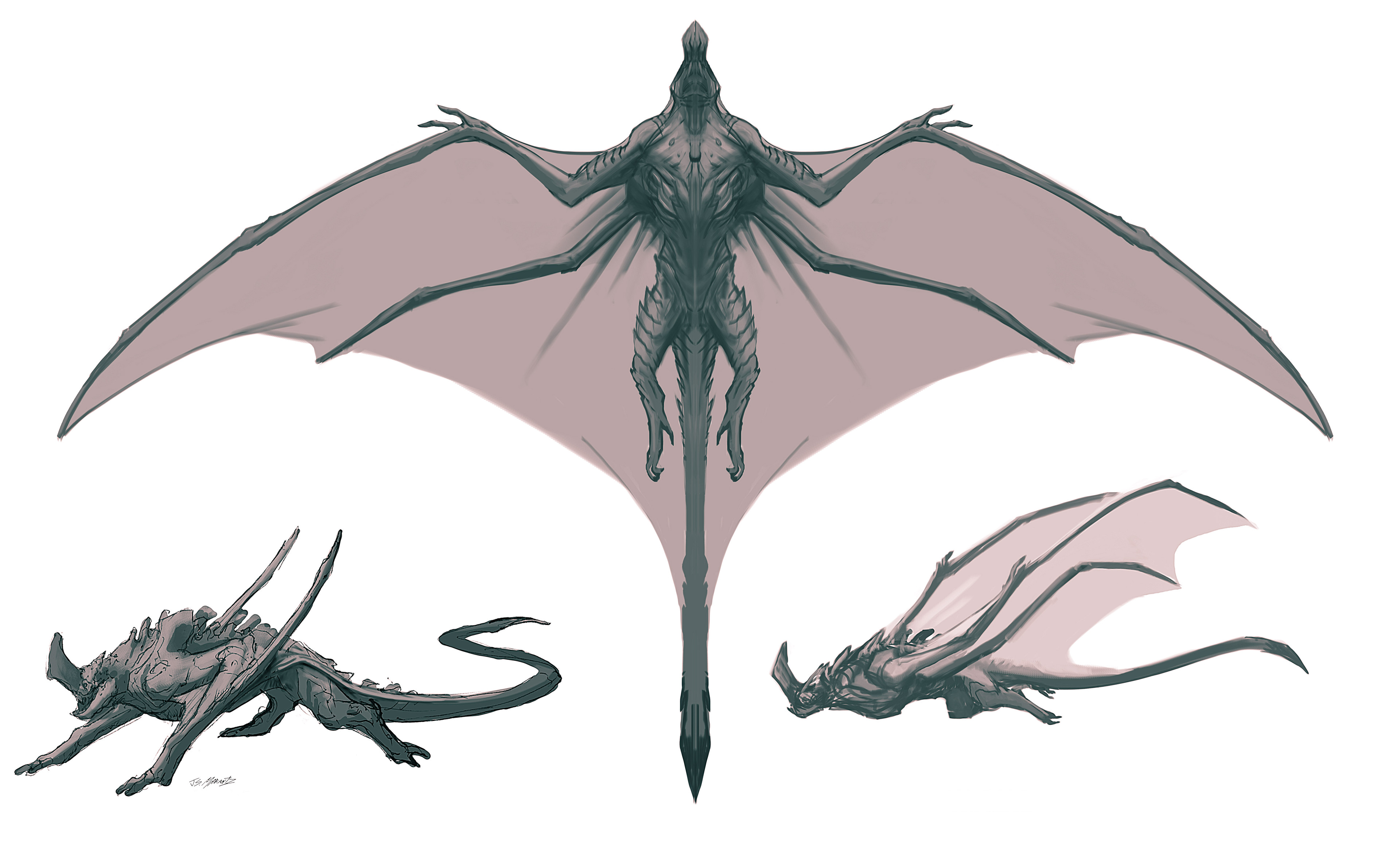 Jerad S. Marantz - Swarm Dragon Creature Designs for Gears of War