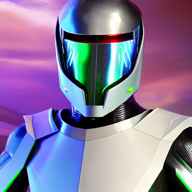 ArtStation - Futuristic knight (style of future, style of futurism)