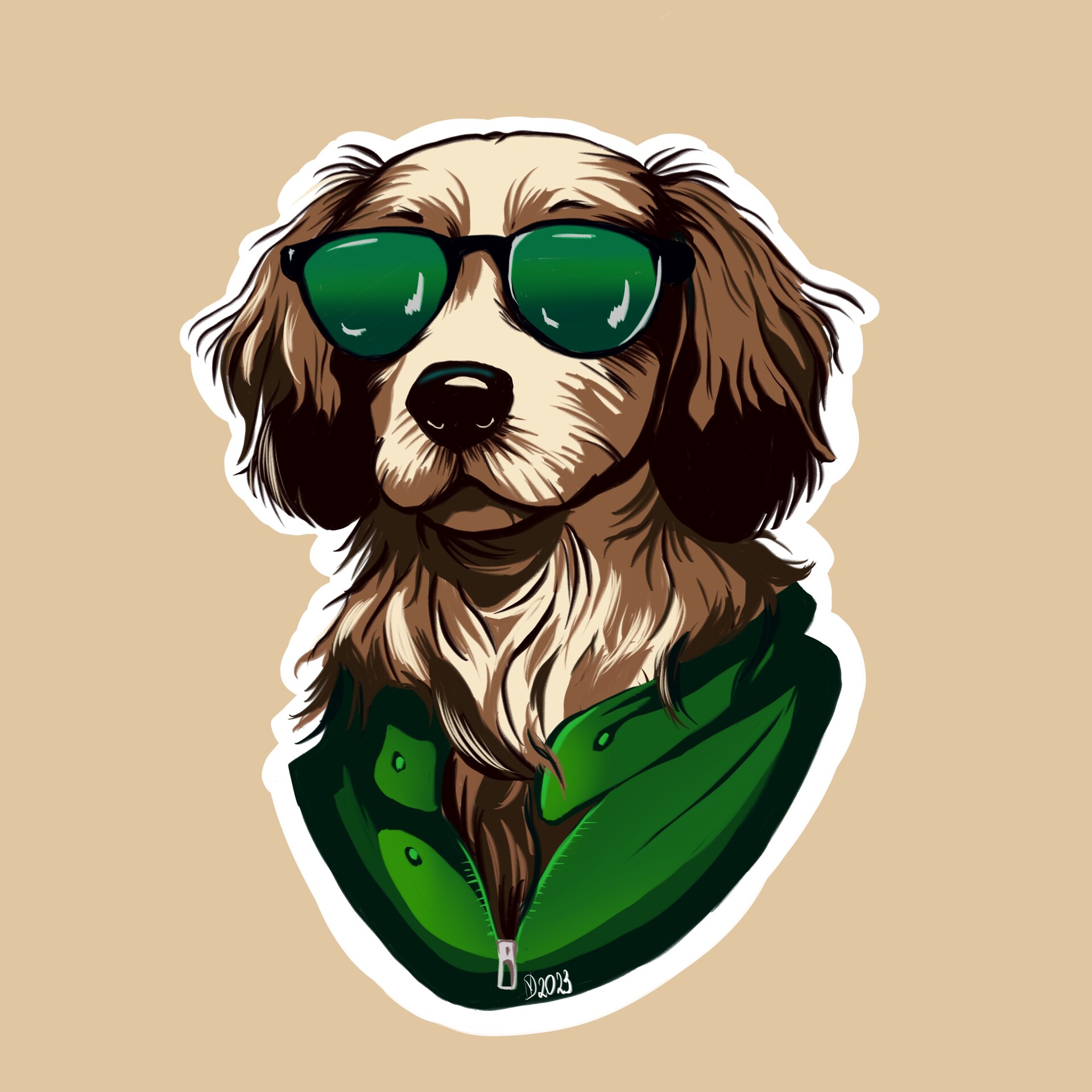 ArtStation - stylish dog