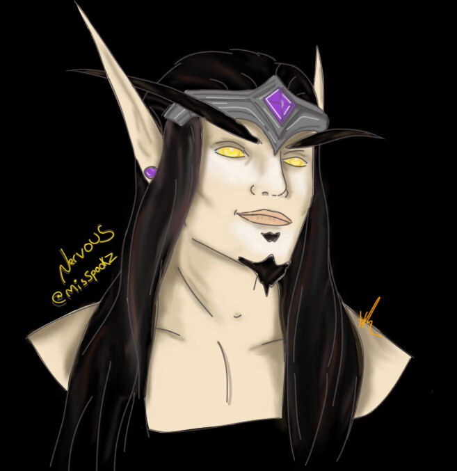 ArtStation - Nervous, The Blood Elf Paladin