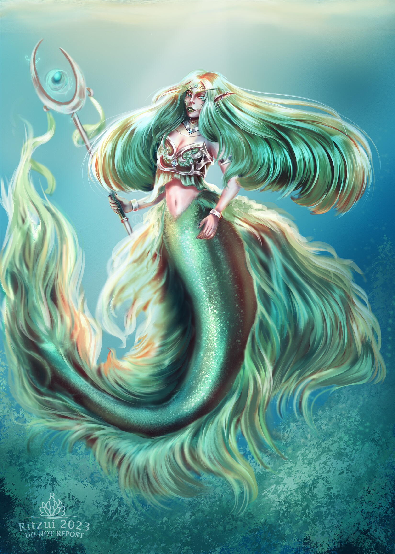 ArtStation - Lilileathe Moonthorn - As a mermaid