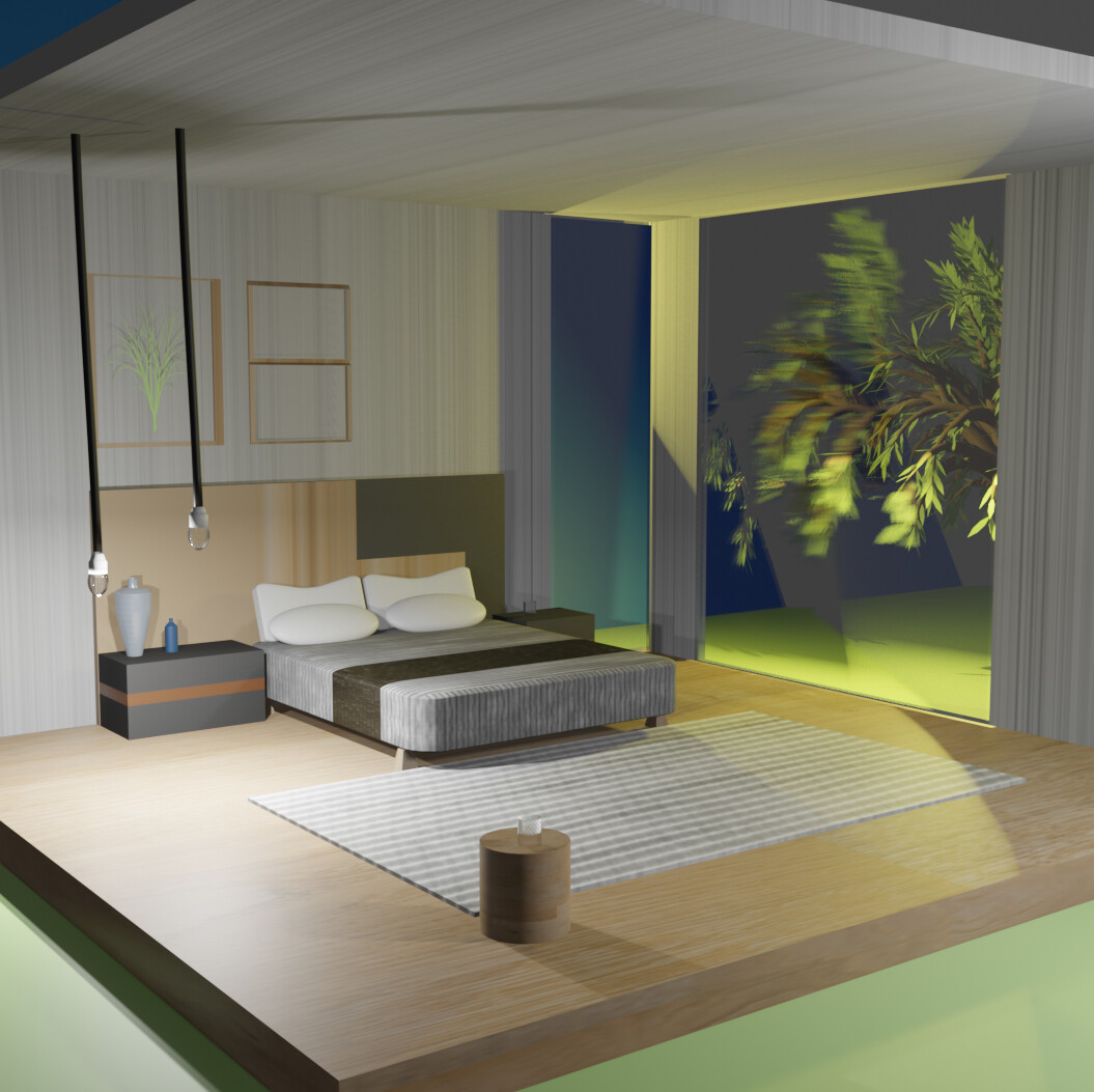 ArtStation - dormitorio de una casa