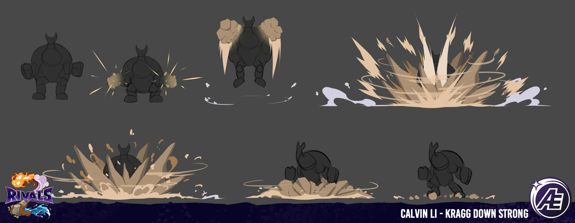 Calvin Li - Rivals of Aether 2 - Kragg VFX Concepts