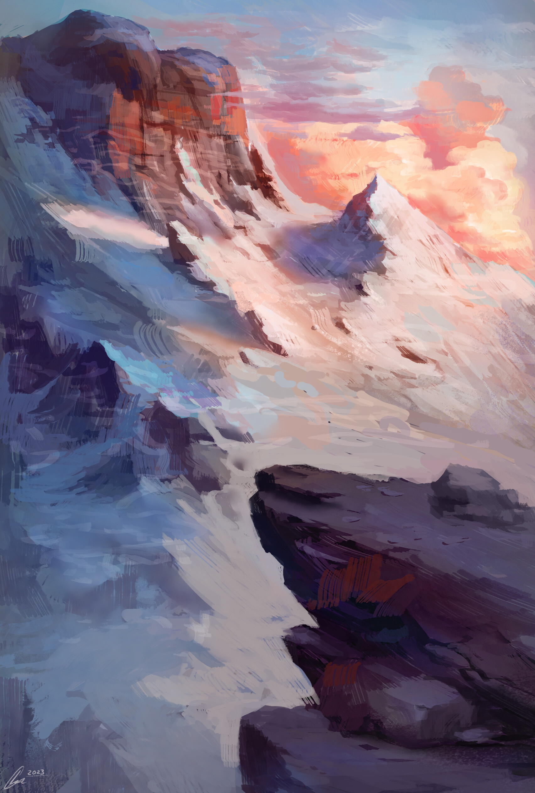 ArtStation - Snowy Alps