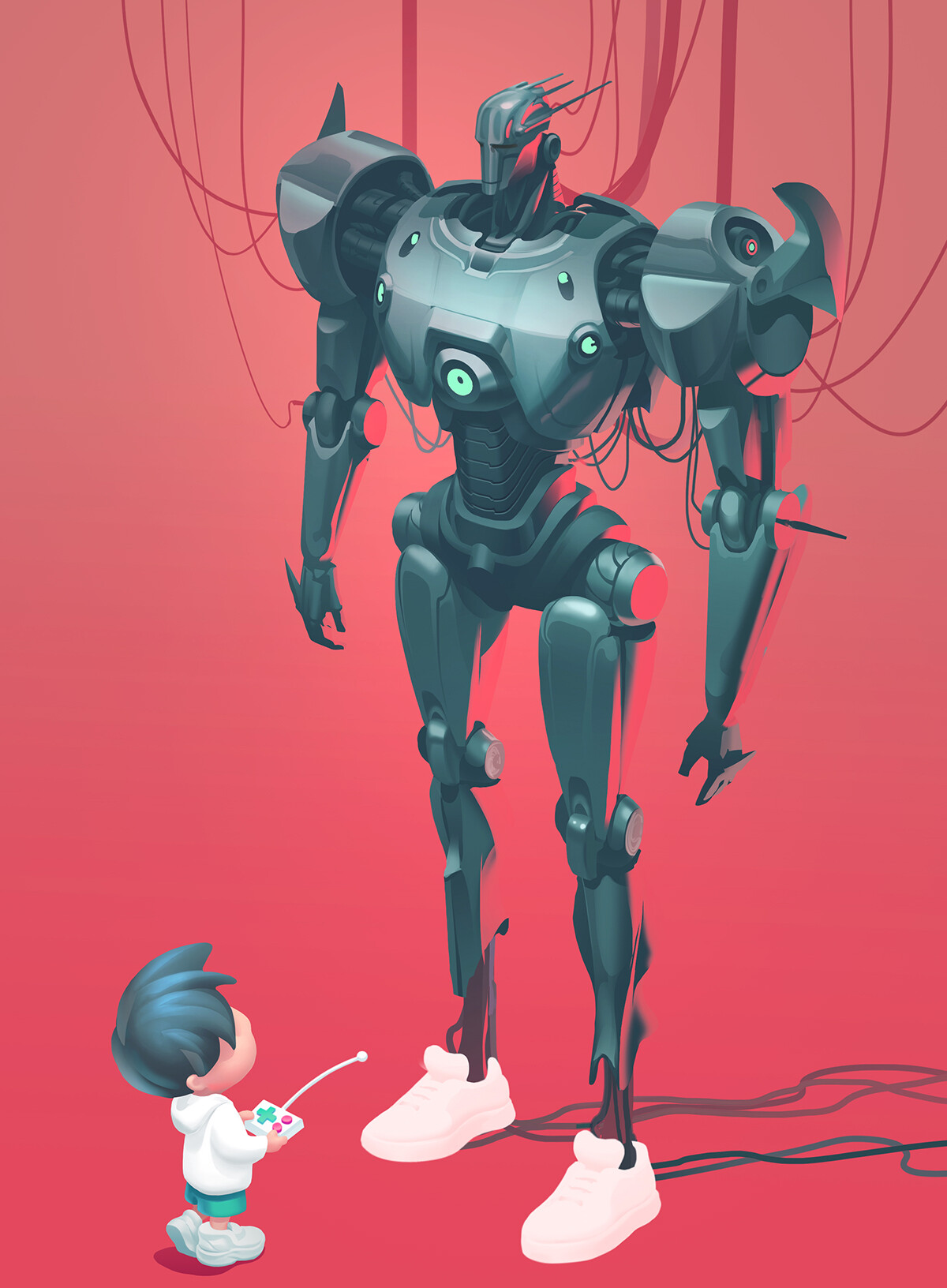 ArtStation - Kid Frankenstein and his robot