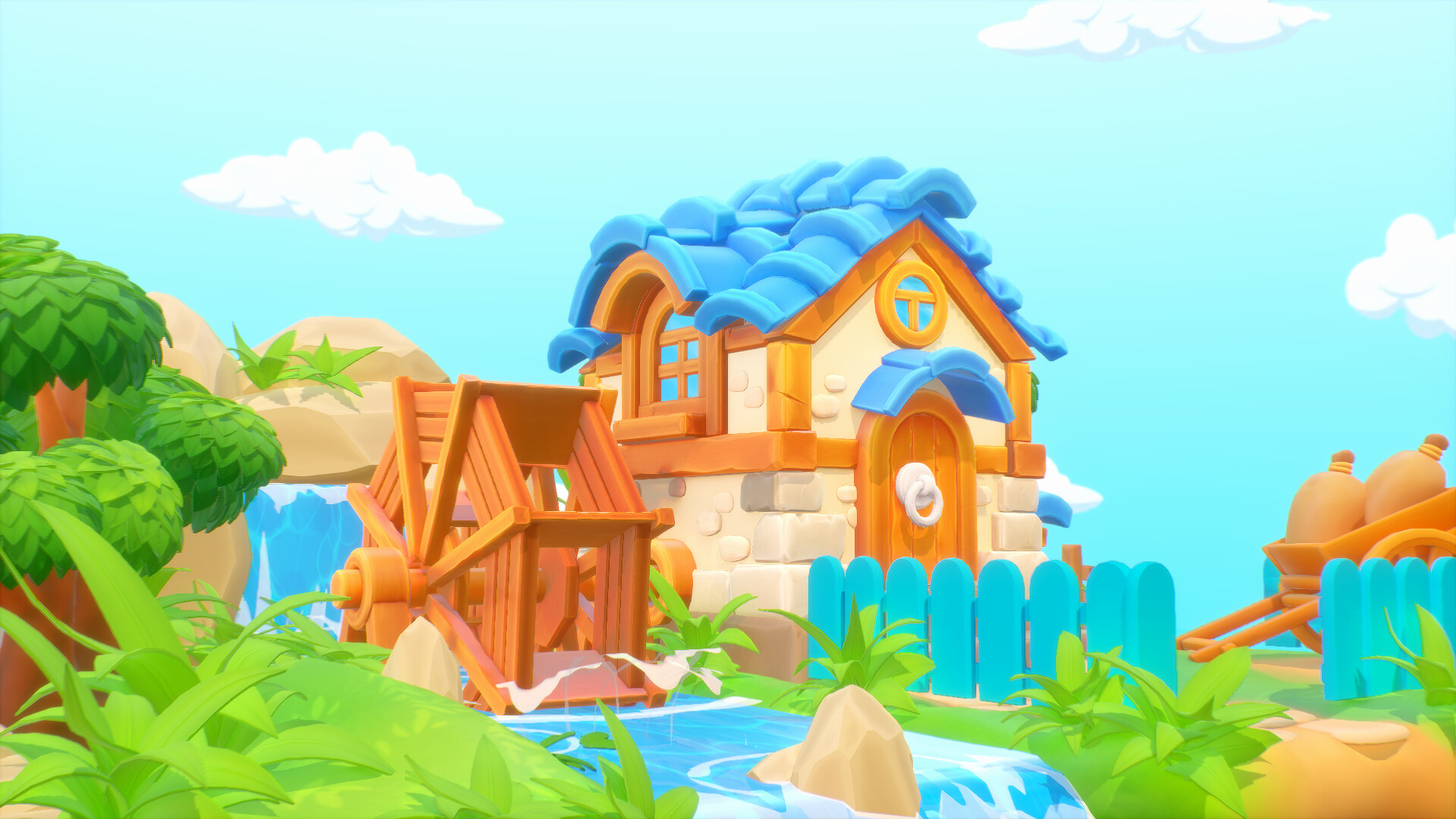ArtStation - stylized water mill