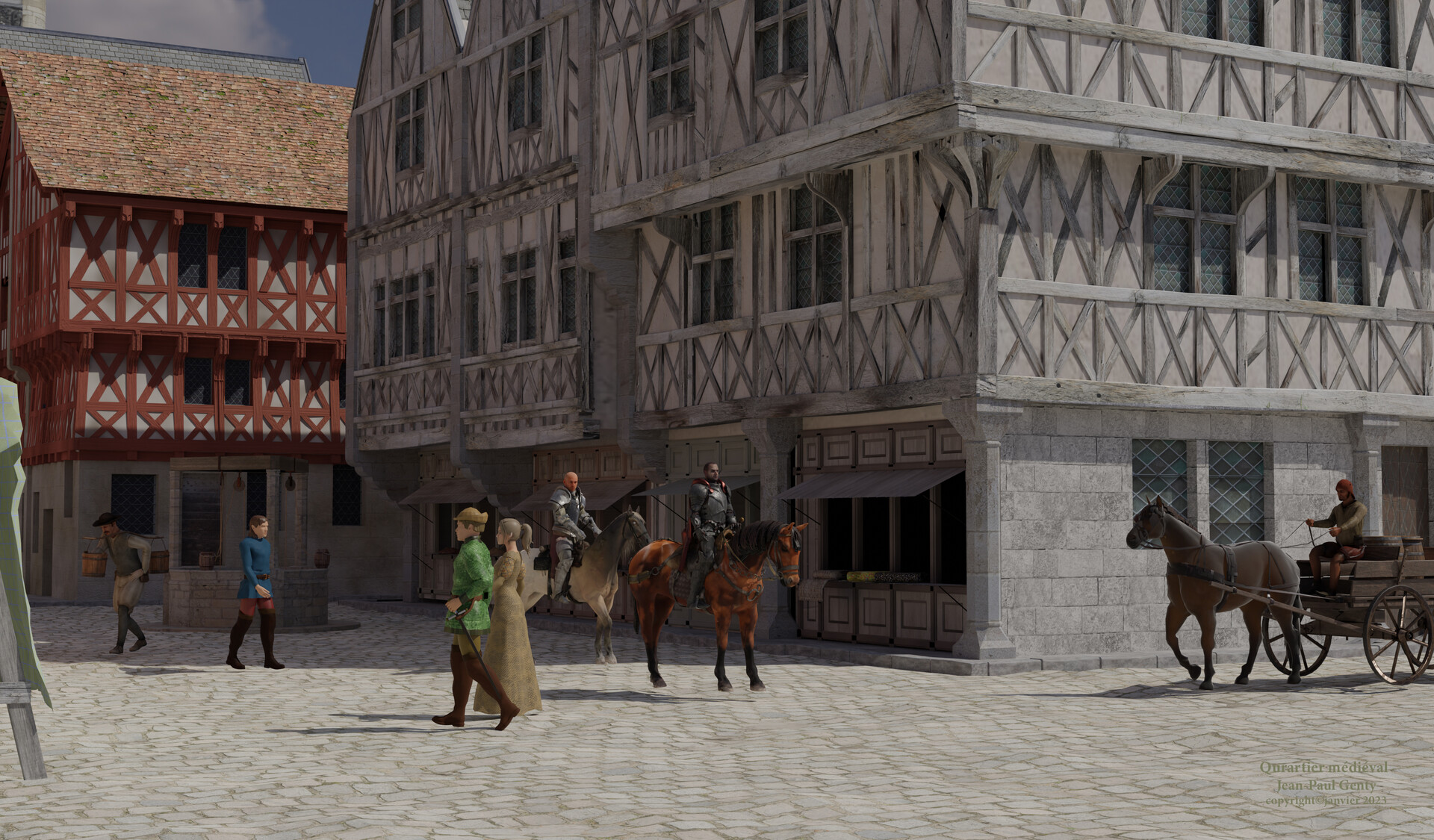 ArtStation - Marché médiéval - medieval market