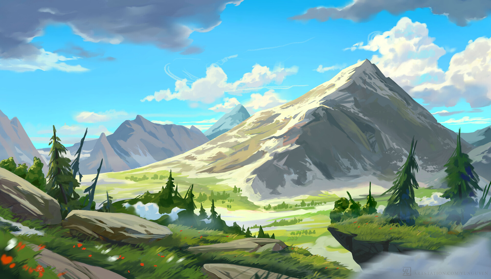 ArtStation - Mountain Landscape
