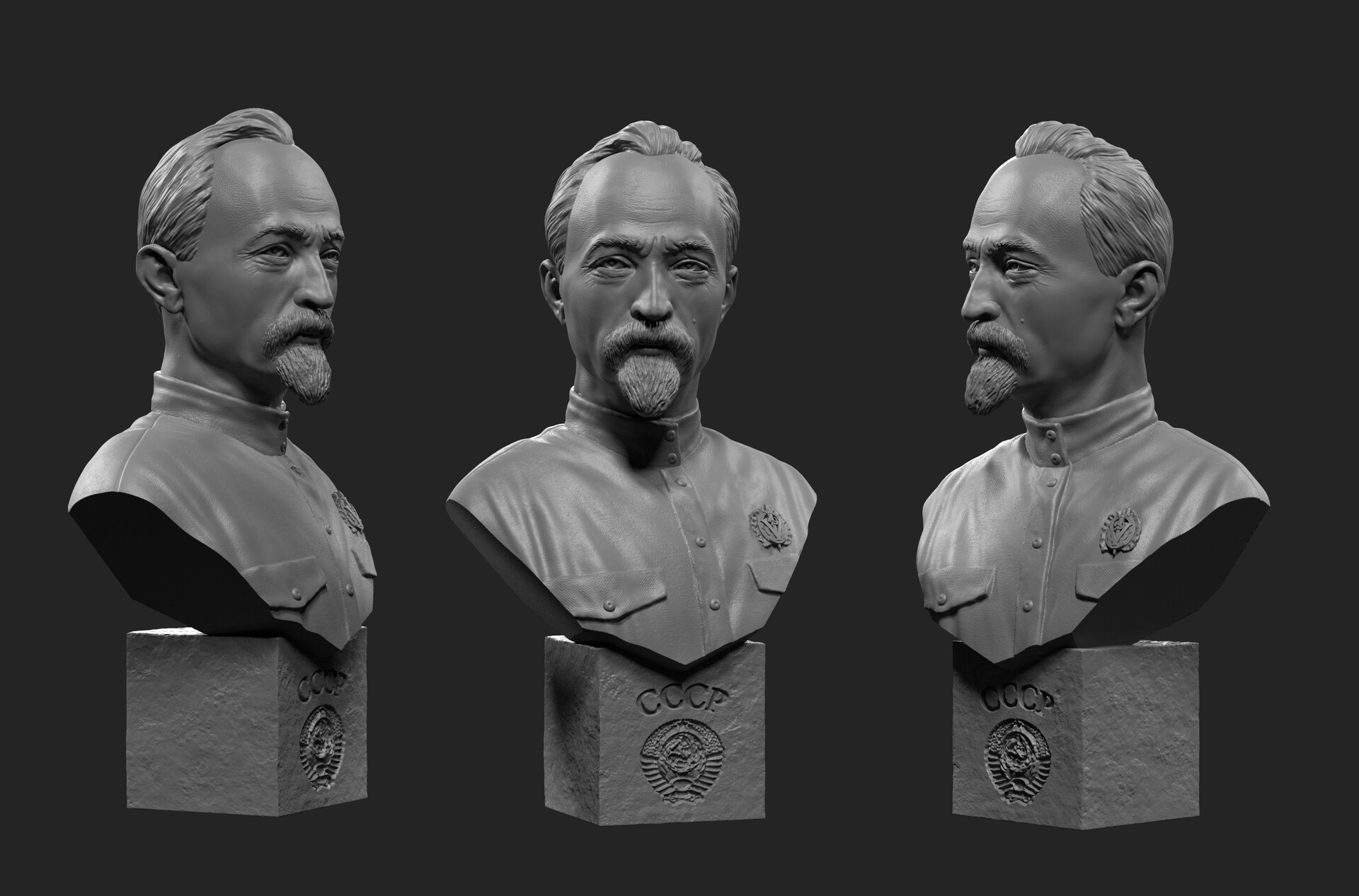 ArtStation - Felix Edmundovich Dzerzhinsky bust №2
