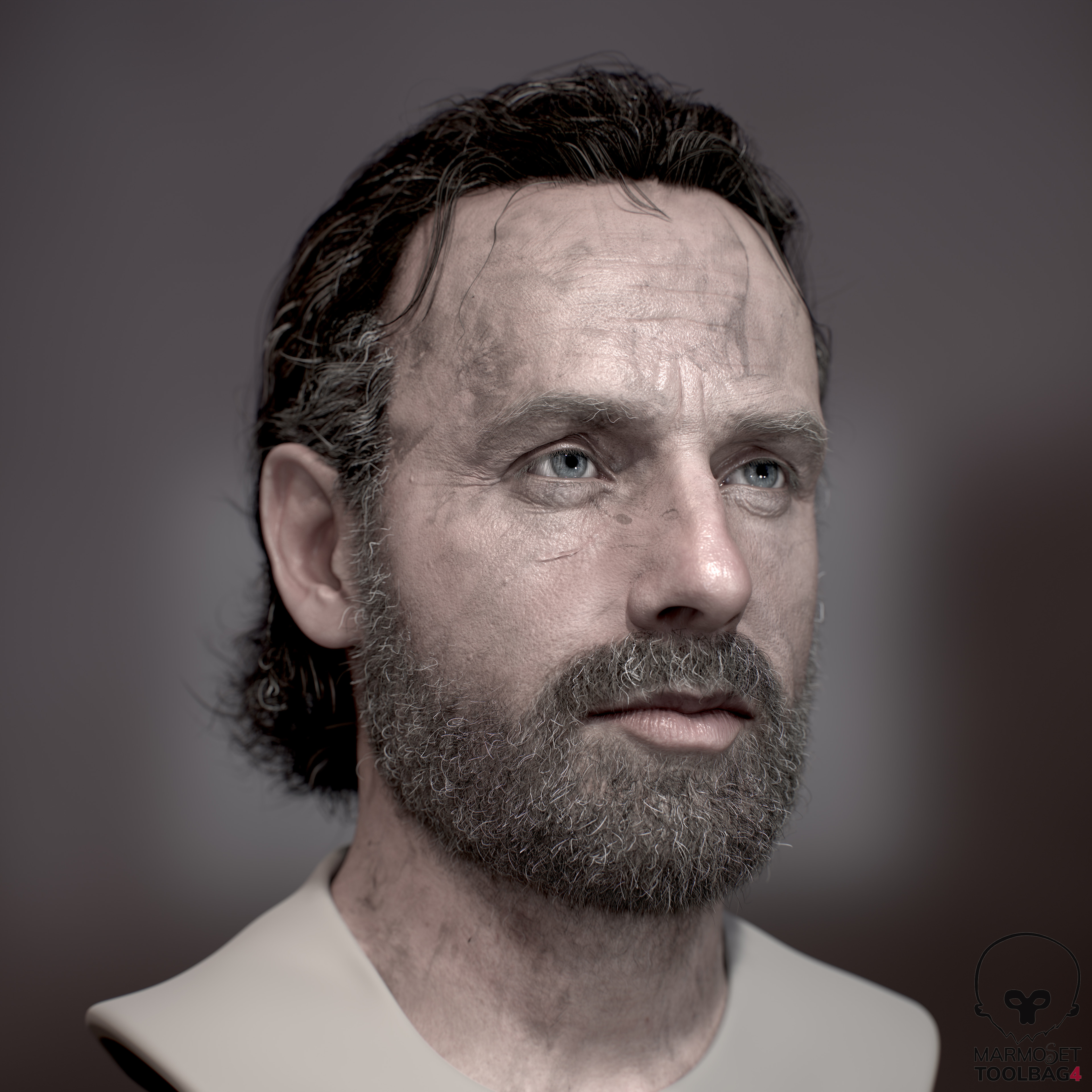 Michael Randriamiandriray - Rick Grimes - The Walking Dead - Likeness realtime 3D model