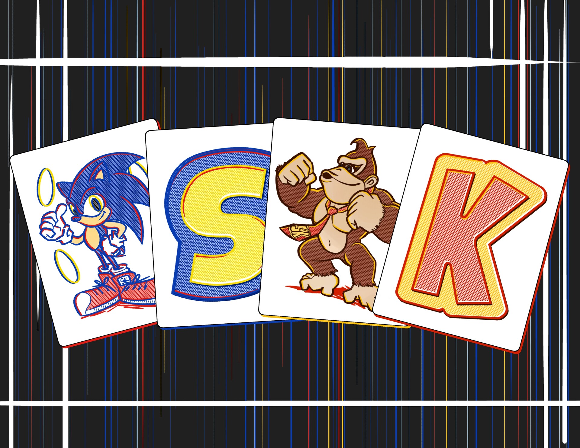 ArtStation - SK Custom Sonic + DK Playing Cards | Digital Art