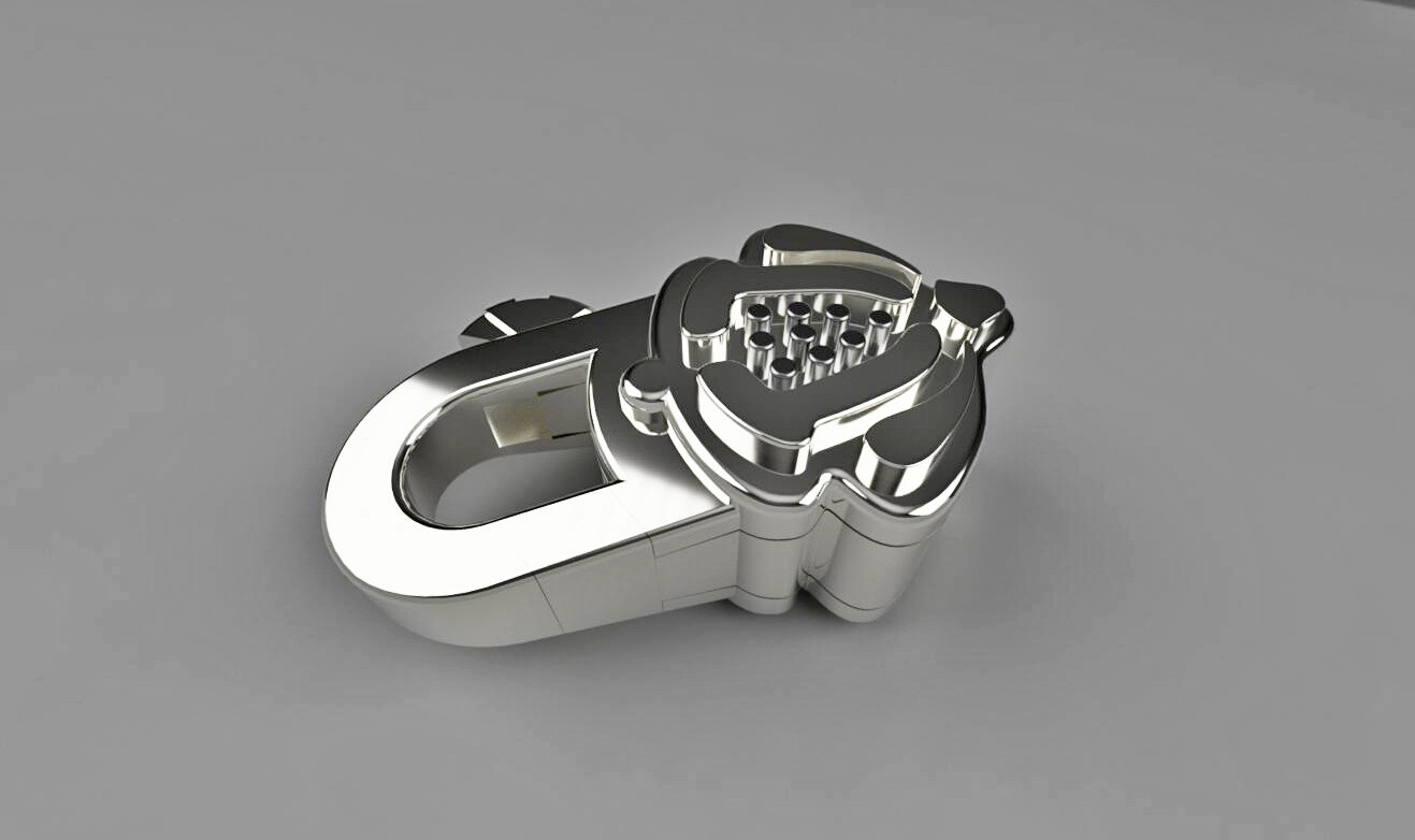 ArtStation - jewelry lock "flower"