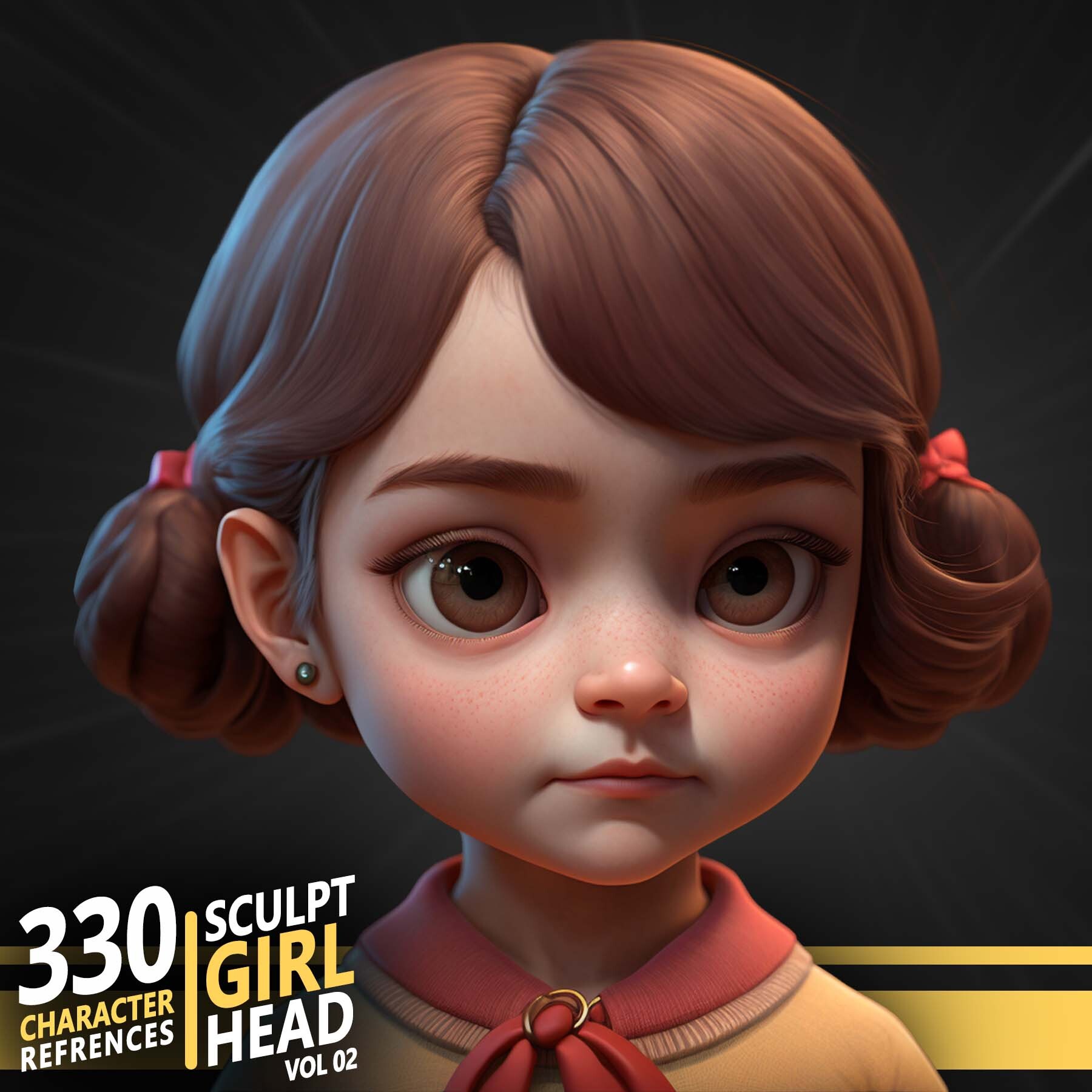 ArtStation - 330 Sculpt Girl Head - VOL 02 - Character references
