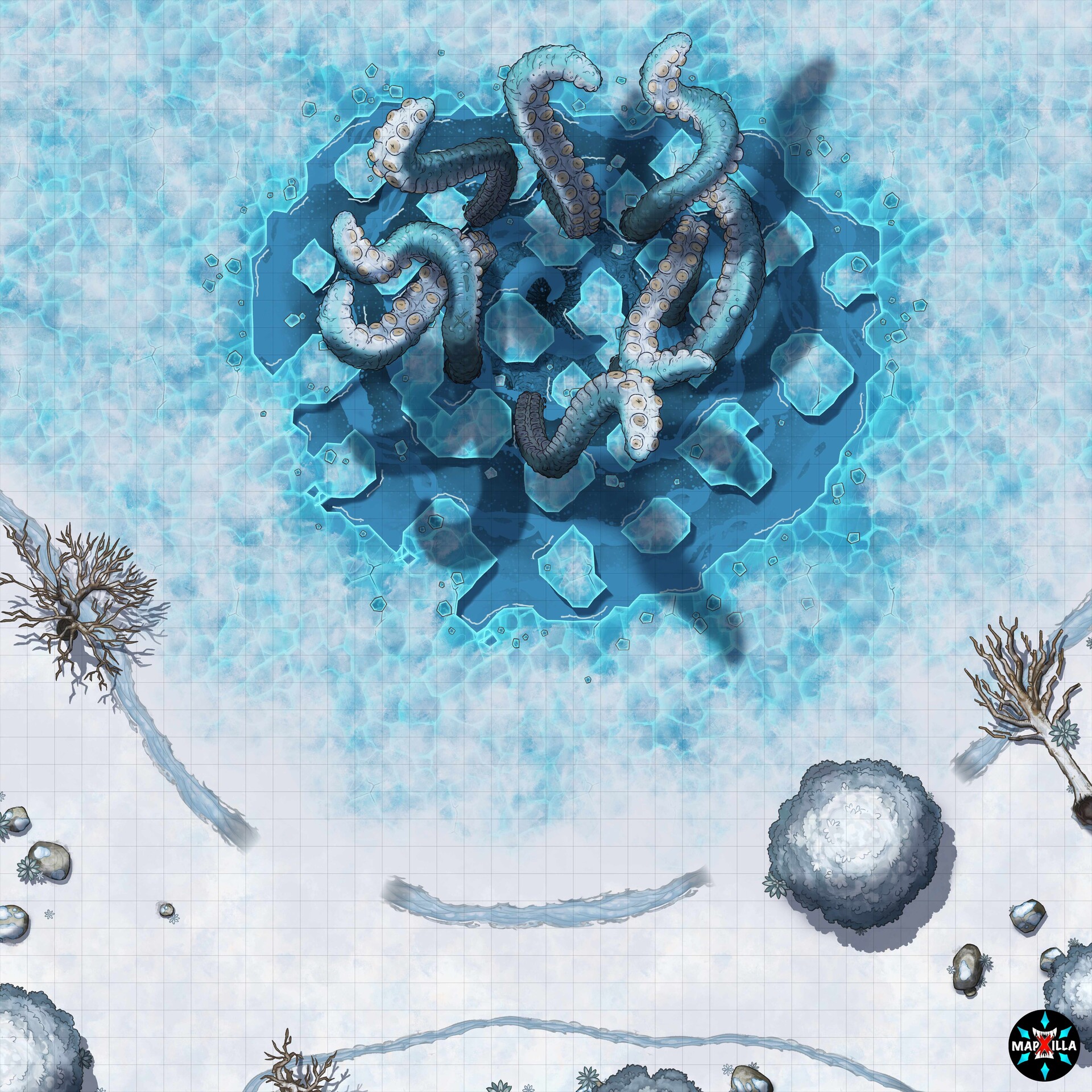 ArtStation - Frozen Lake Monster [40 x 40]