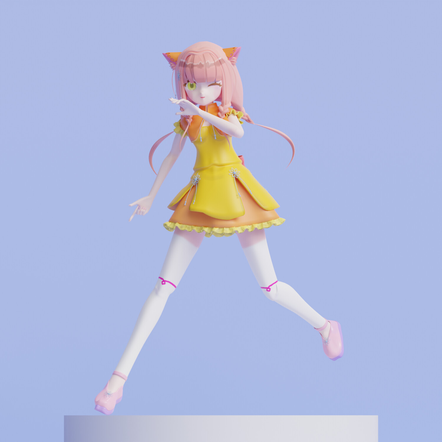 ArtStation - Cute girl modeling by Blender