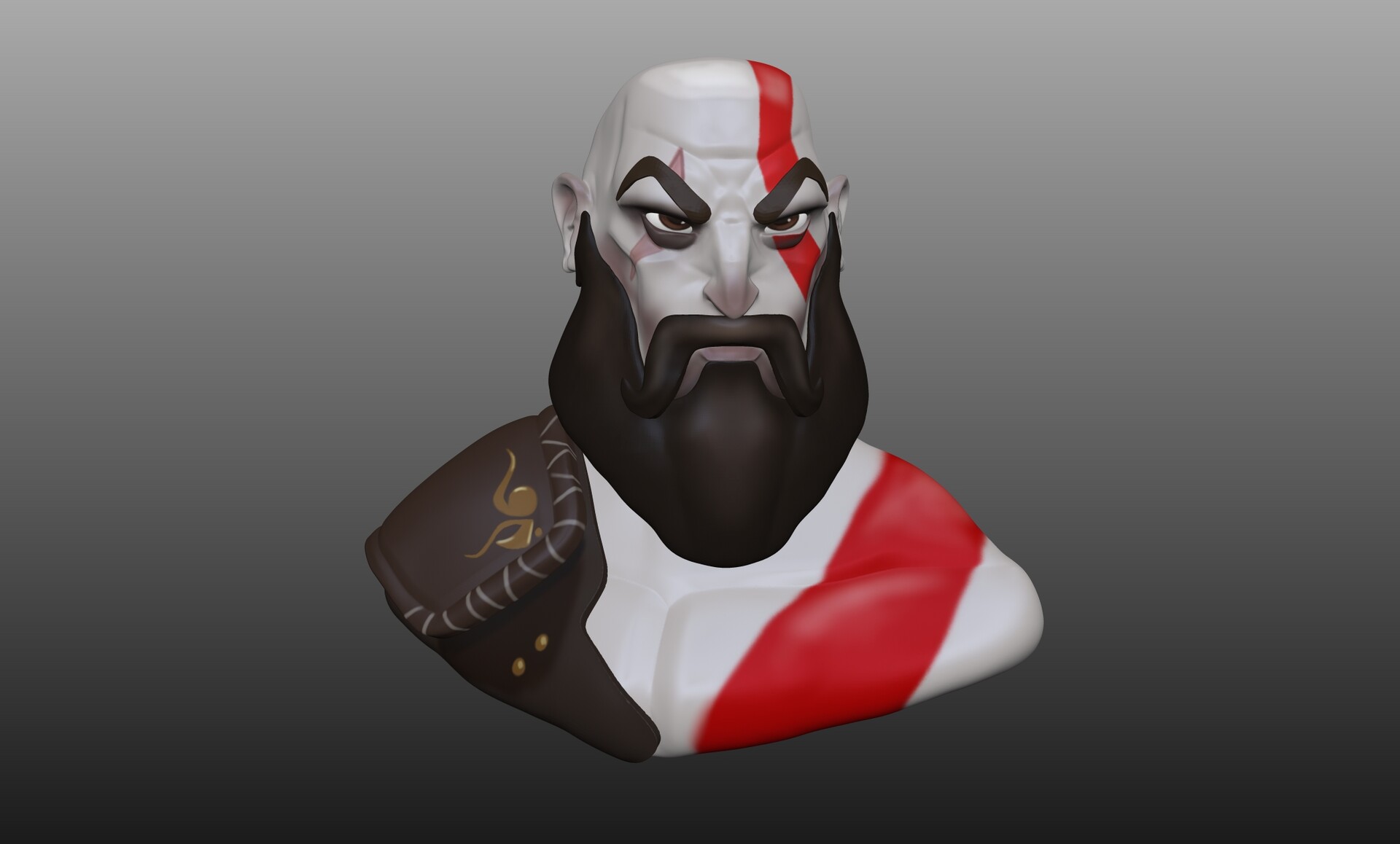 ArtStation - Kratos Fanart Sketch