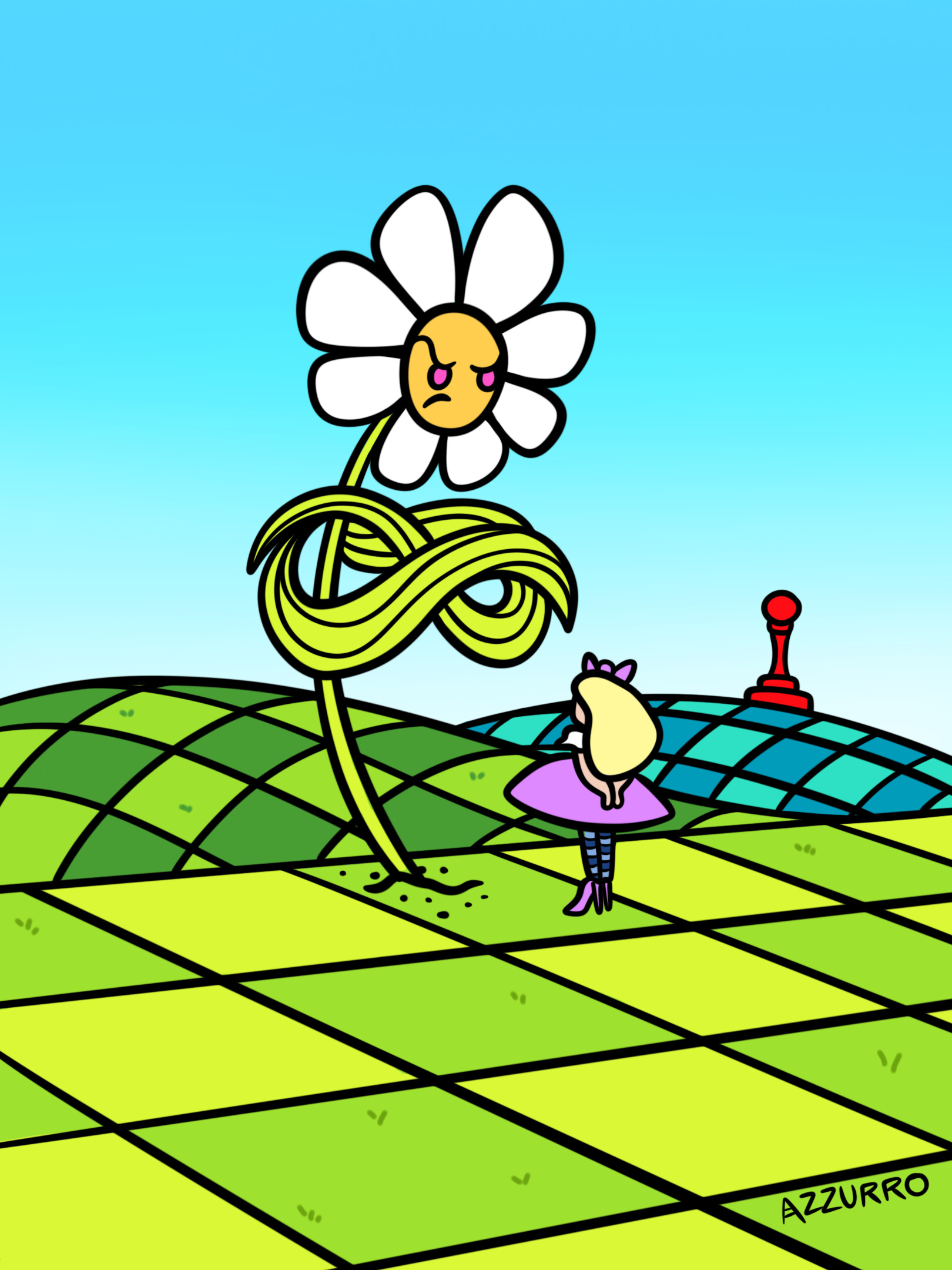 Azzurro Batic - A Daisy in Looking Glass Land