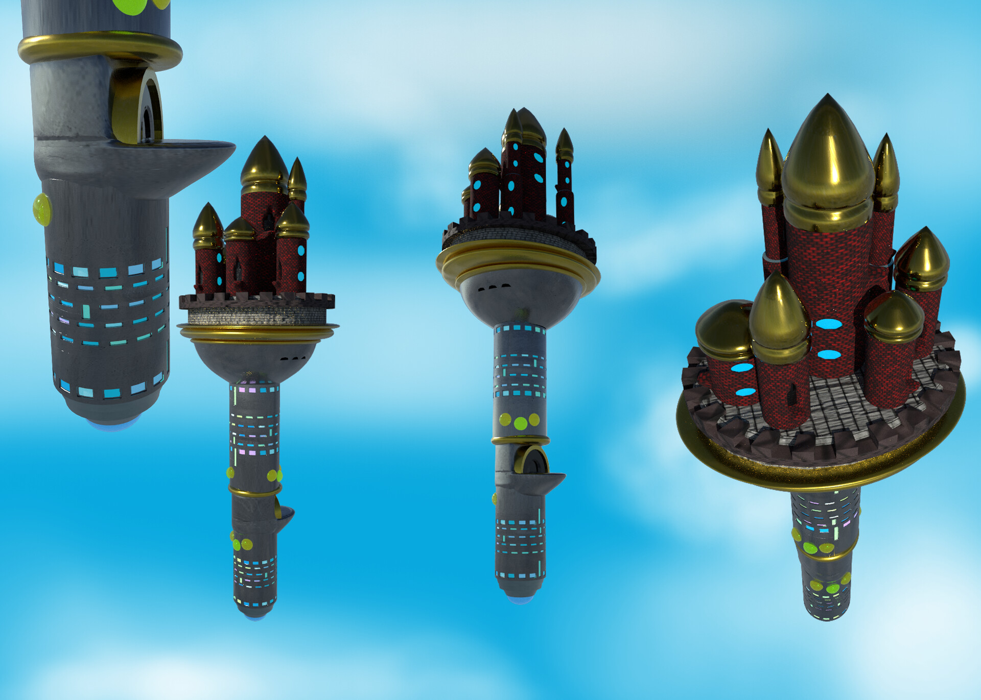 ArtStation - Floating City (Castle)