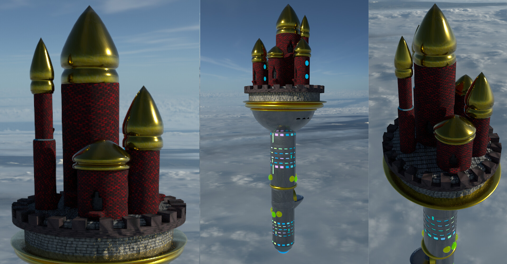 ArtStation - Floating City (Castle)