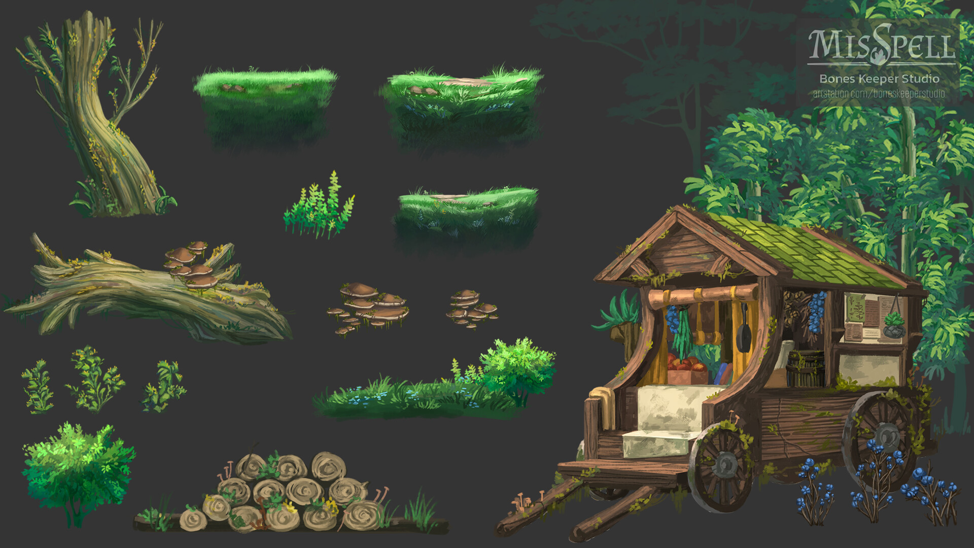 ArtStation - Forest atmosphere. Sprites