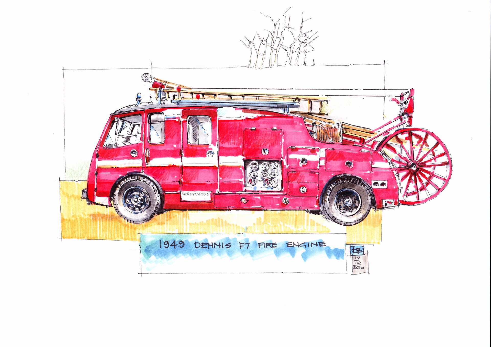 Deon van Biljon - 1949 Dennis F7 Fire Engine and Ladder