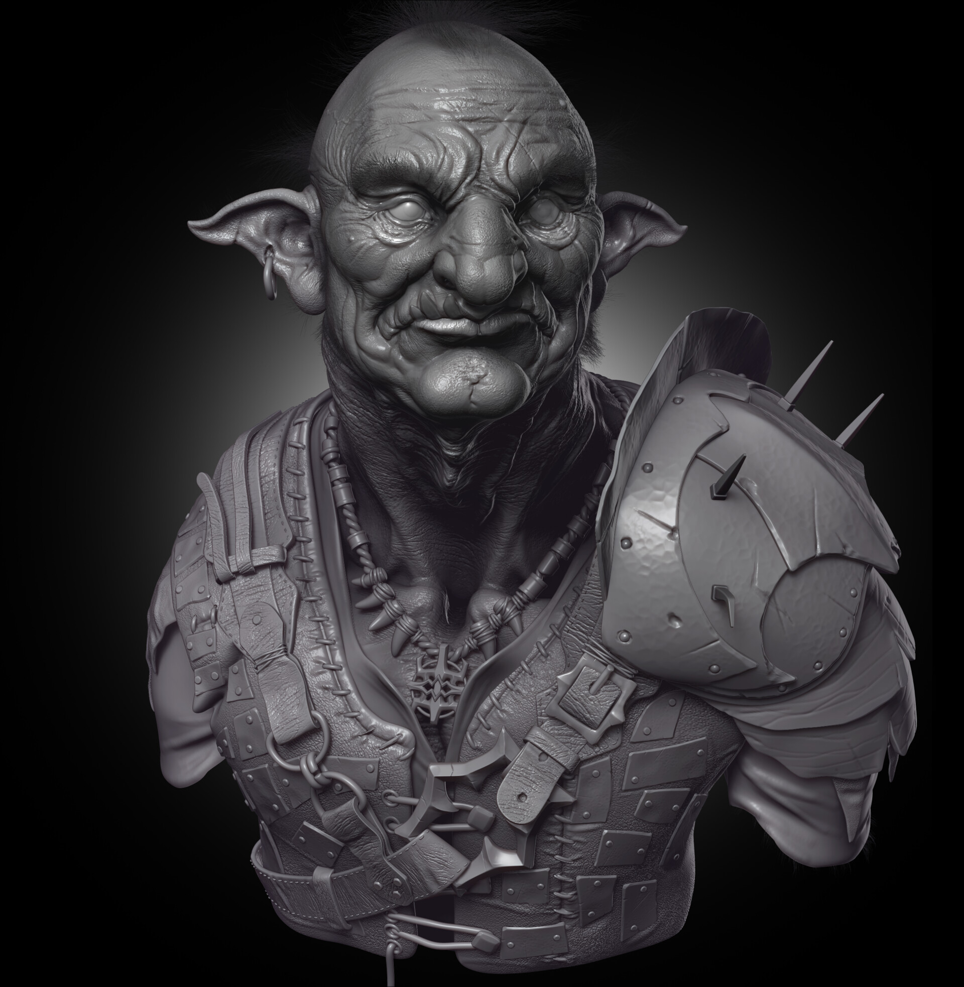 ArtStation - Orc Creature Bust