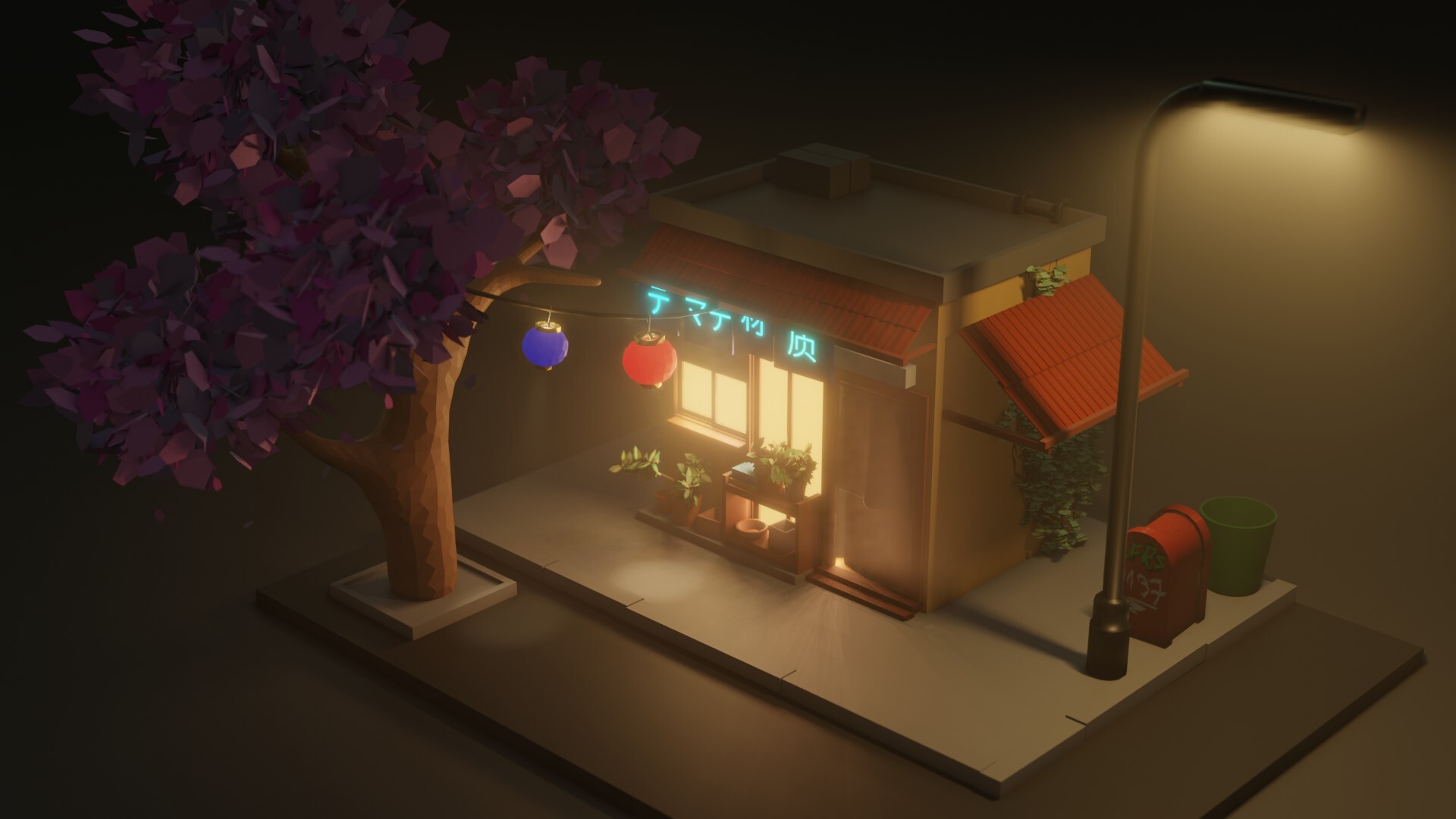 ArtStation - Low Poly Japan House