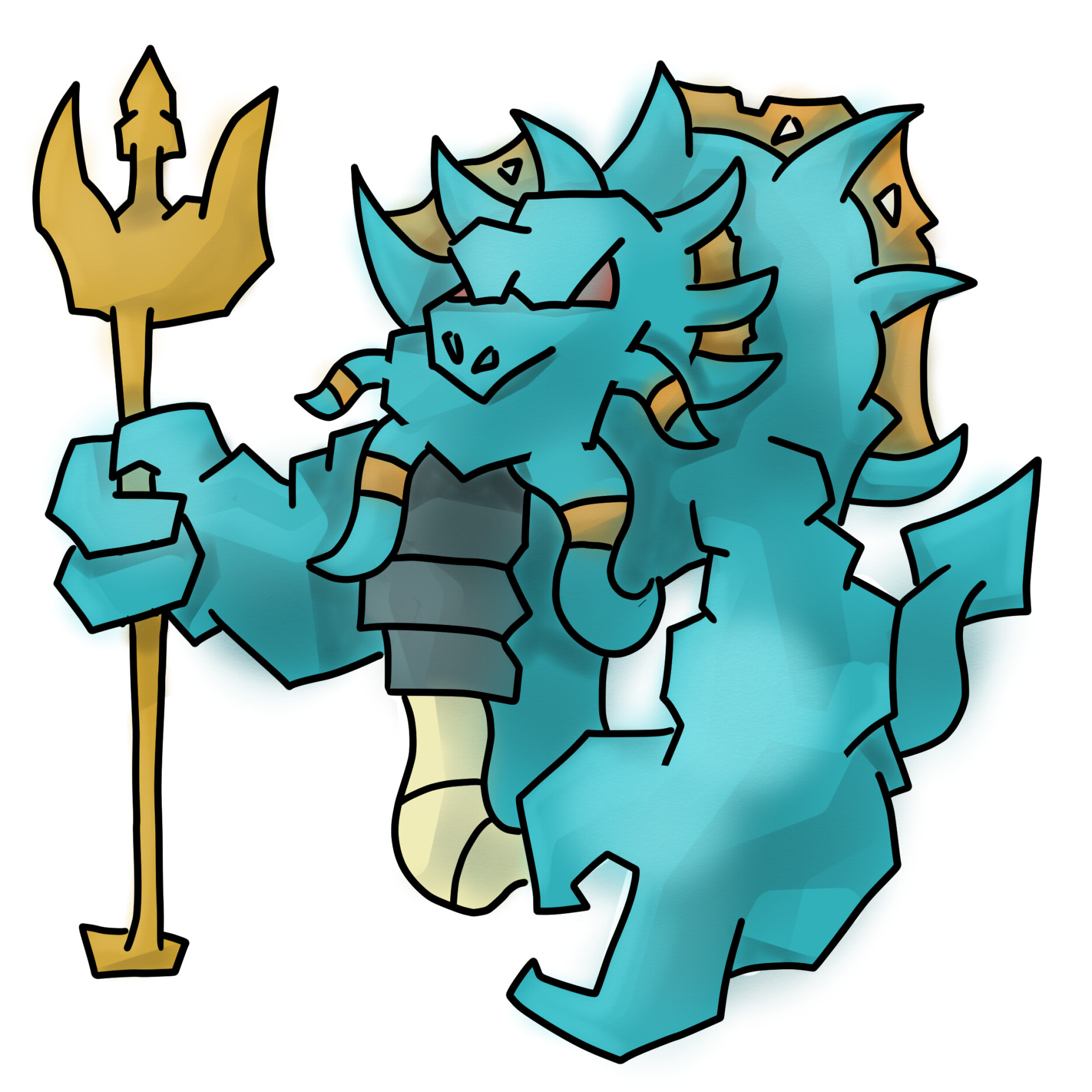 ArtStation - Naga (rendered and lines)