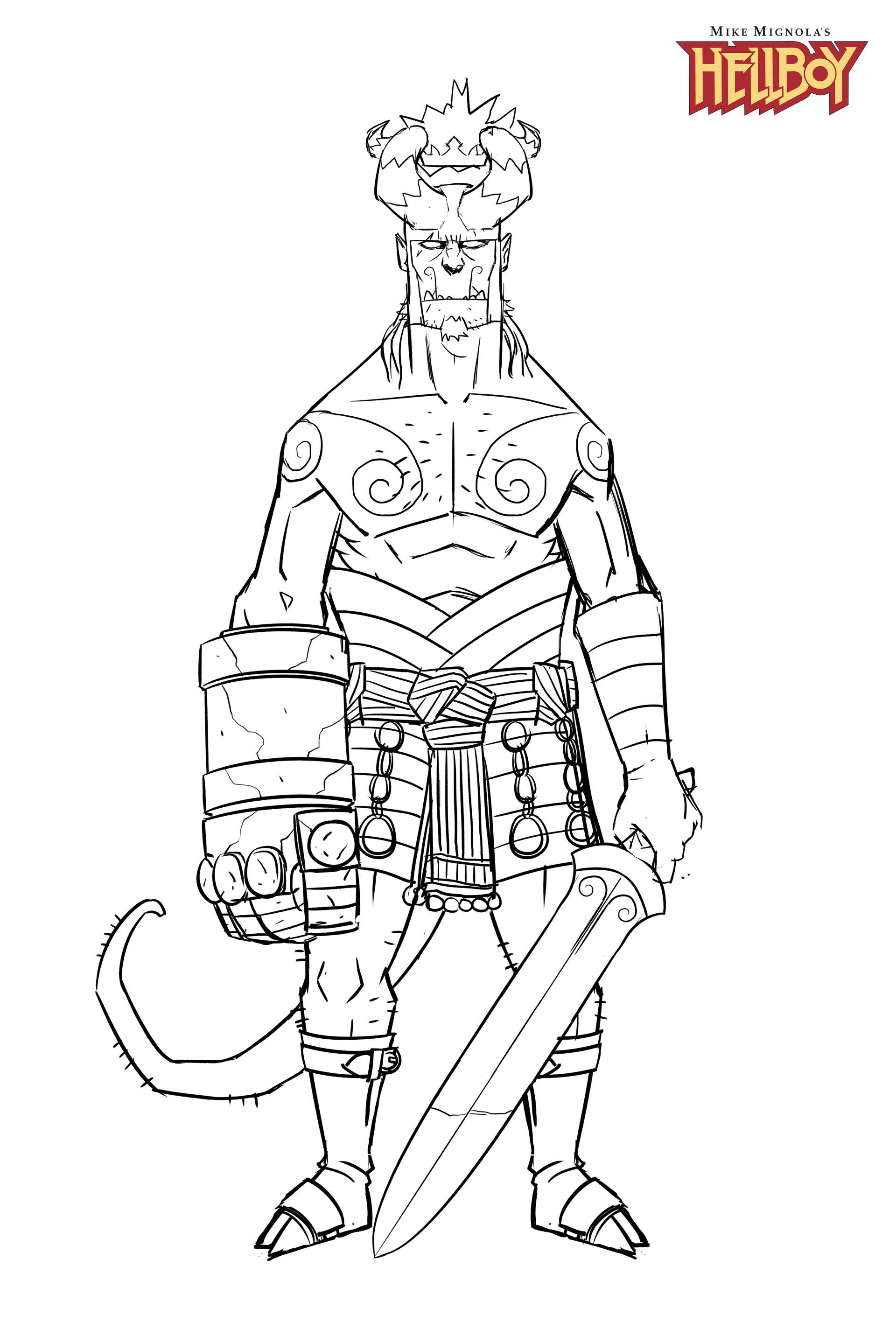 Conde Benitez - Hellboy model sheet