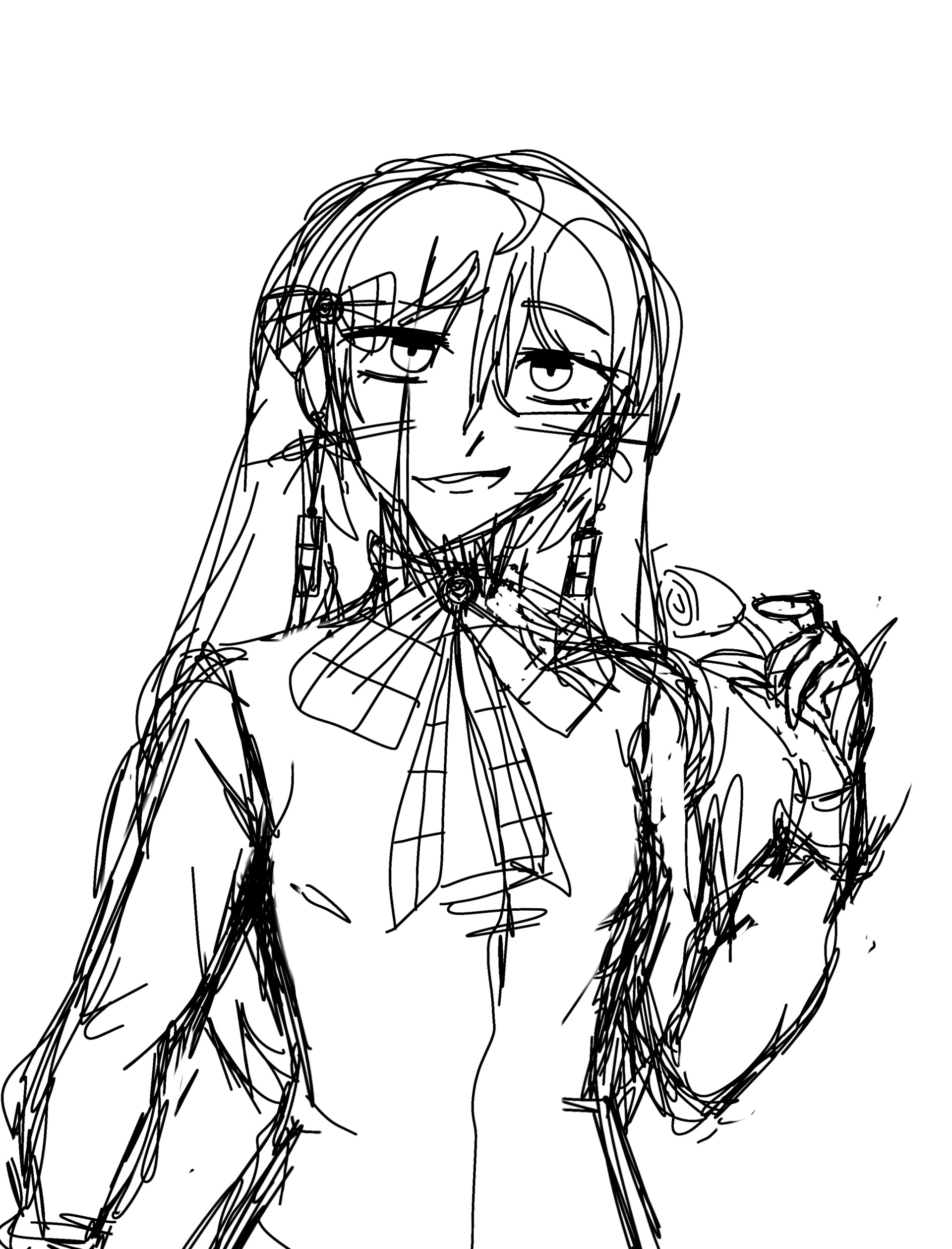 ArtStation - (Wip!) Pretentious looking rose woman