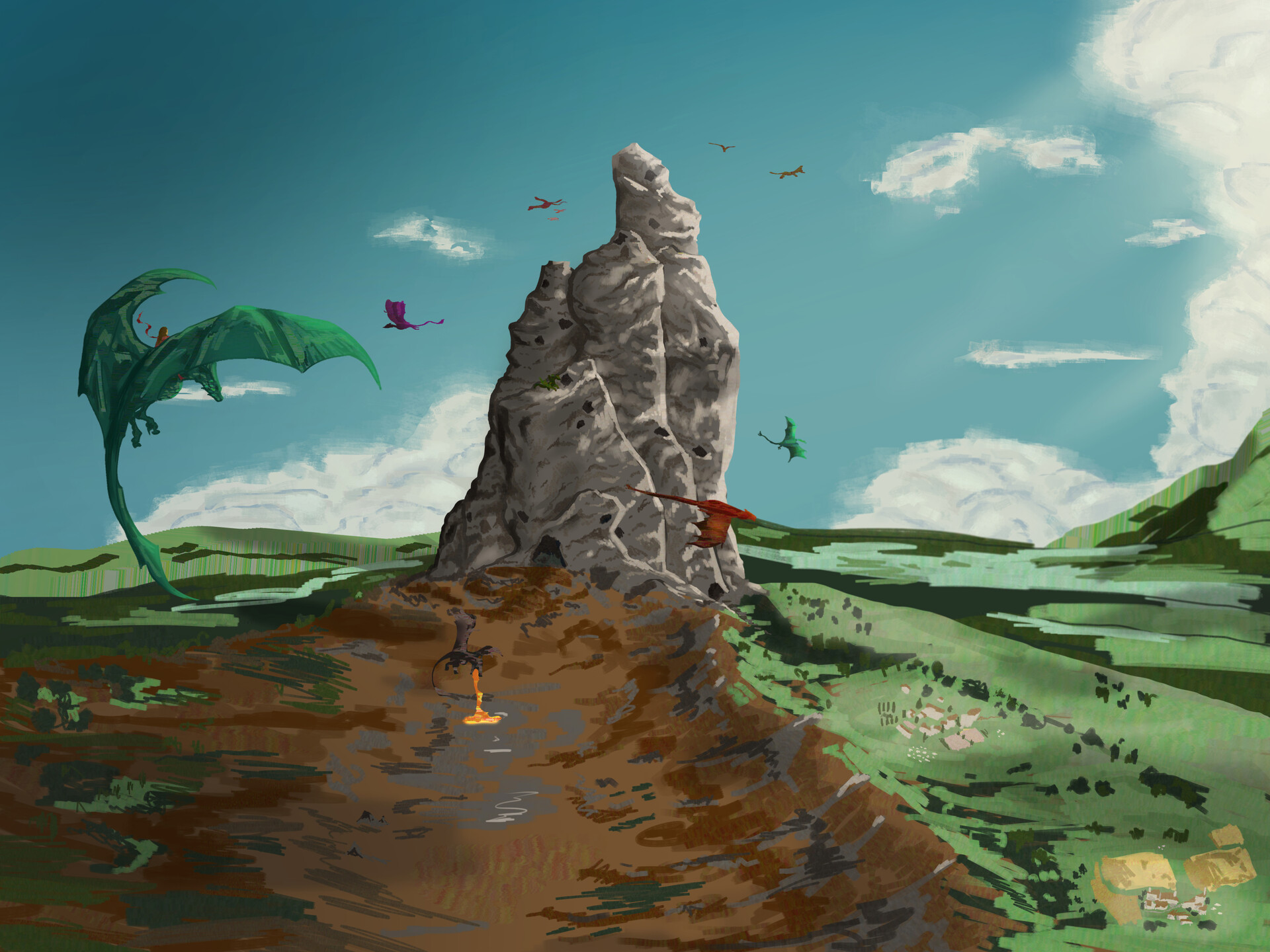 ArtStation - Dragonmount *study*