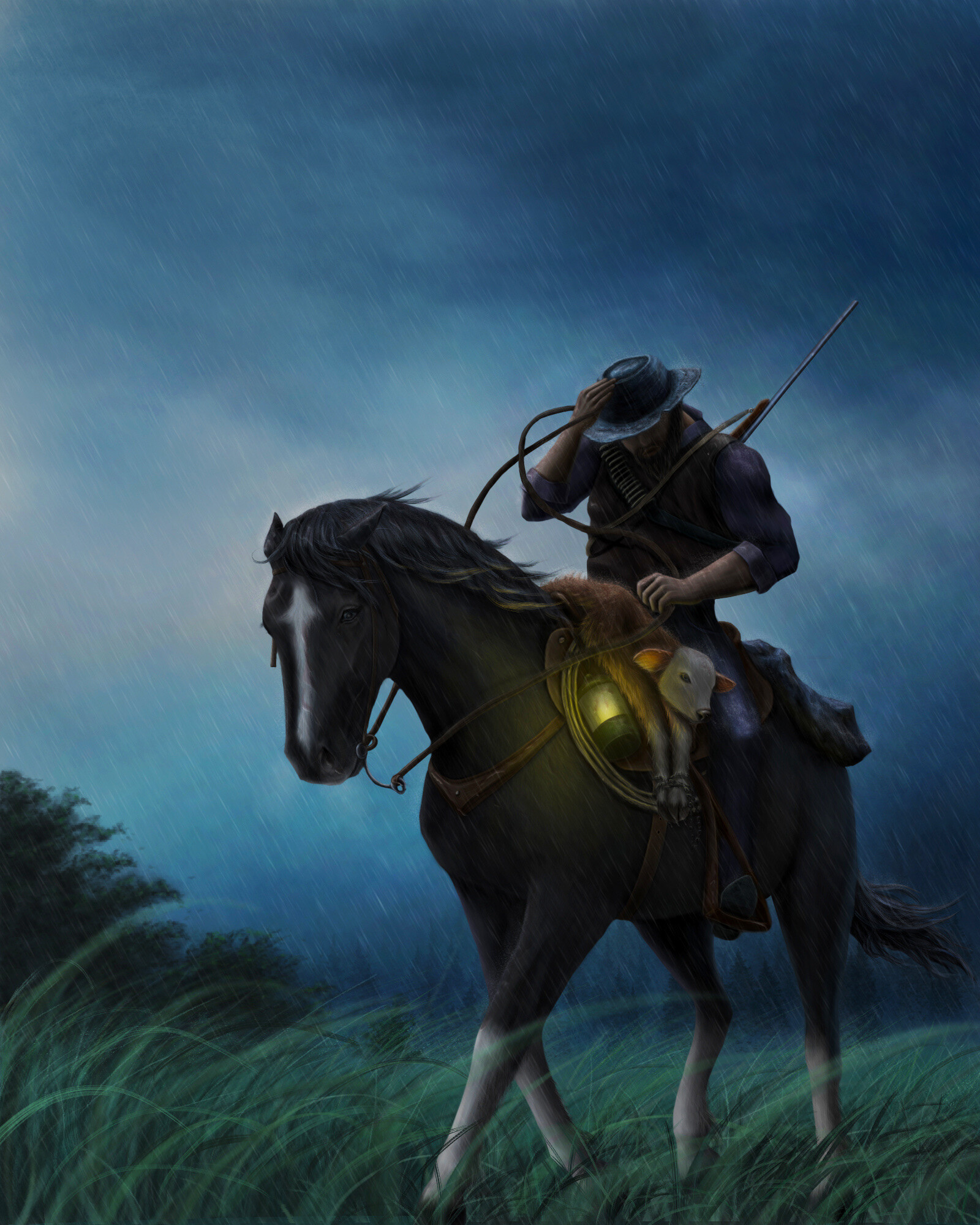 ArtStation - art "The way of the cowboy". A cowboy has in addition to ...