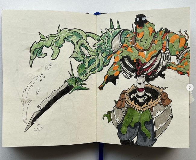 ArtStation - Cactus Knight Sketch