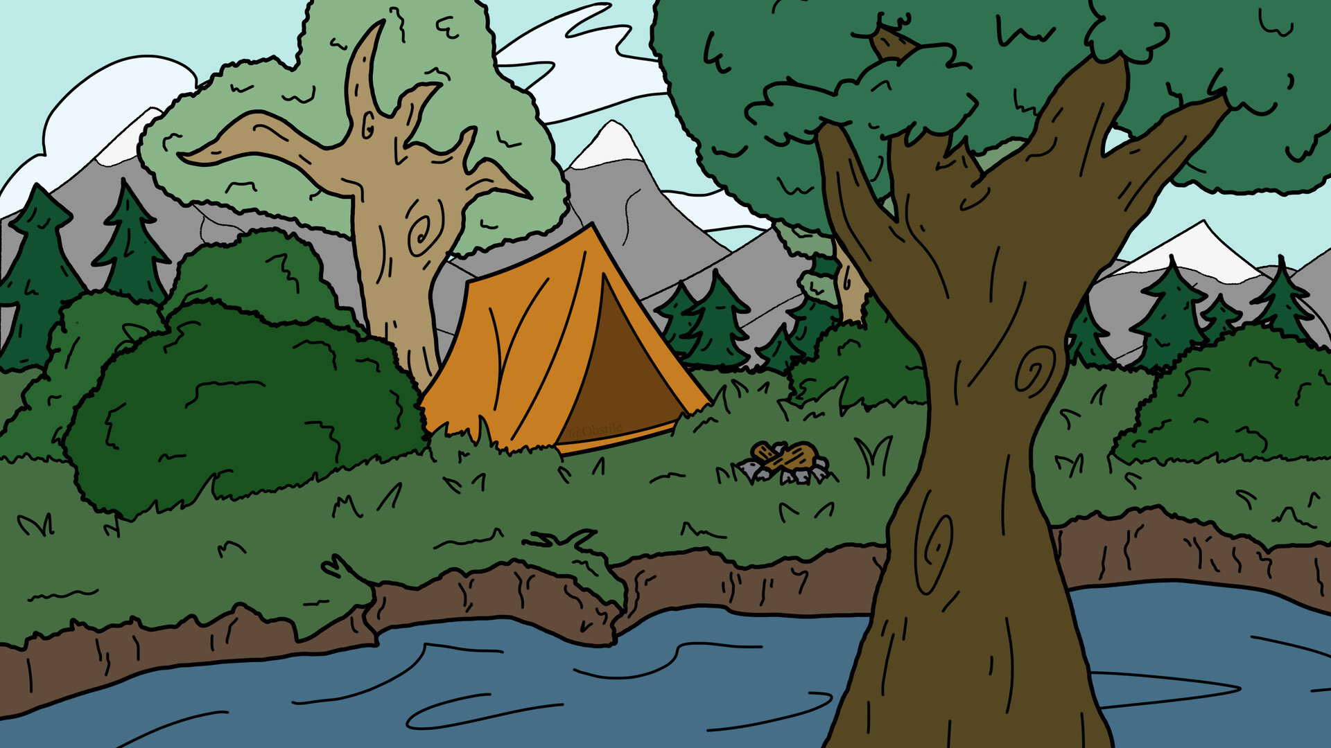 ArtStation - Campsite Background