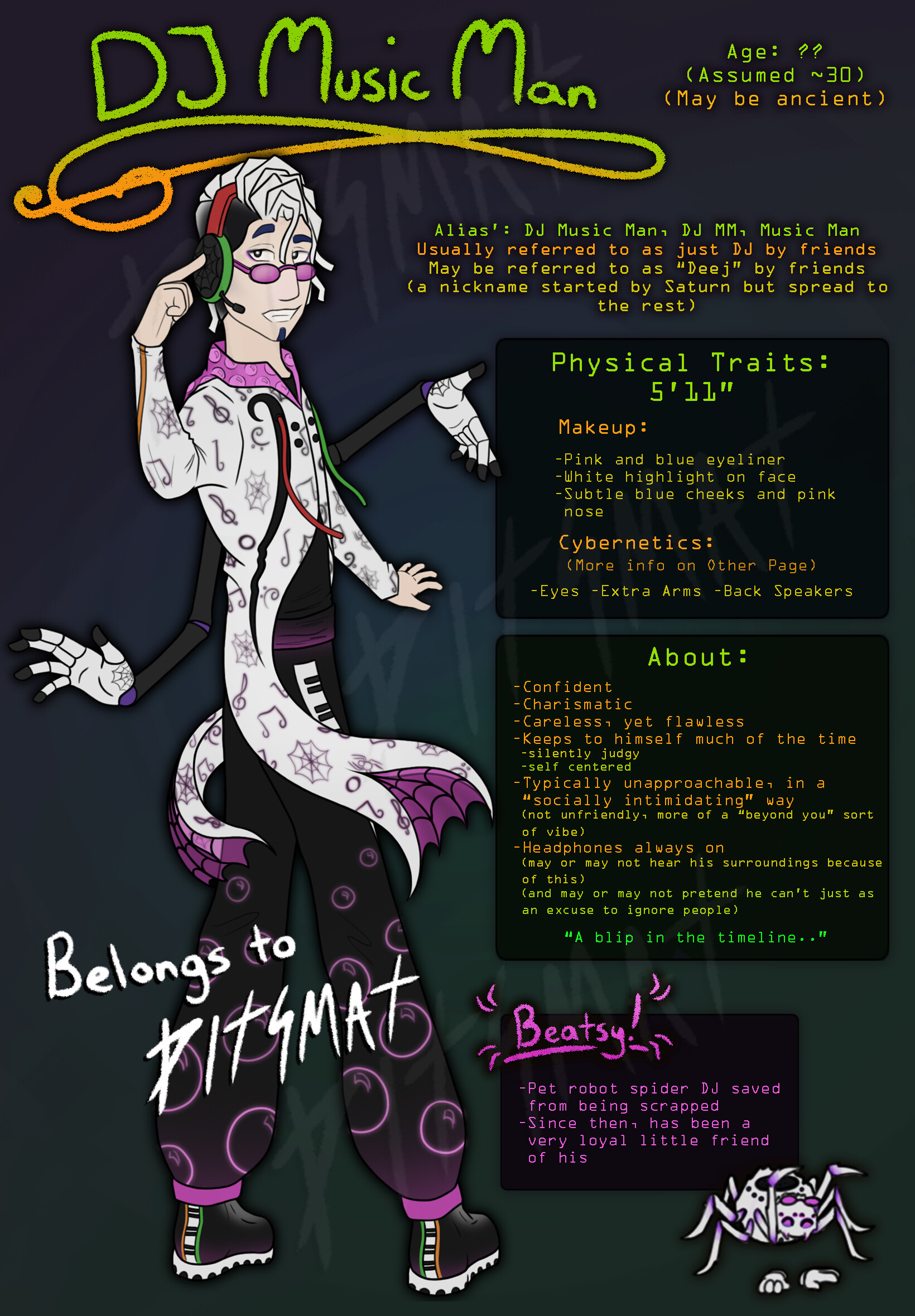 ArtStation - Heartbeat - DJ - Ref Sheet