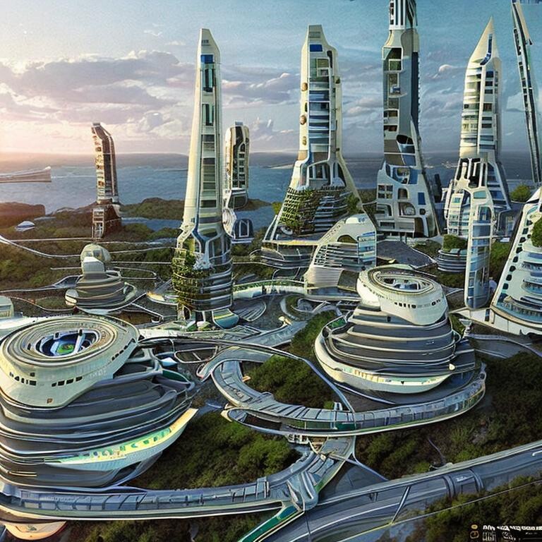 ArtStation - Future Sci-Fi city Vladivostok