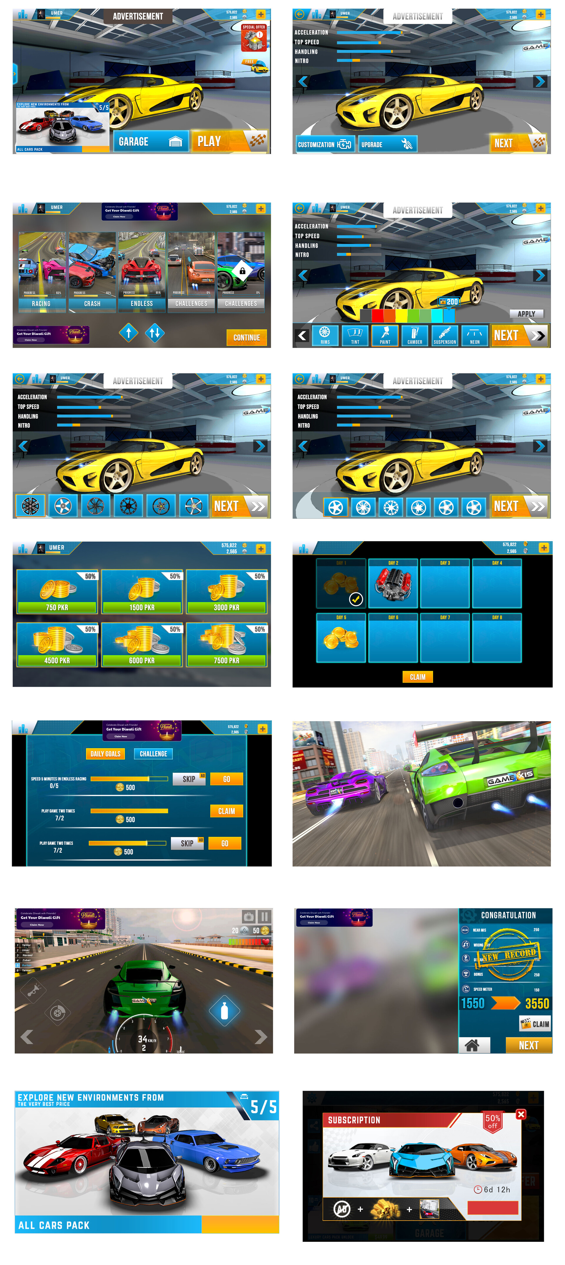 ArtStation - Car Racing UI